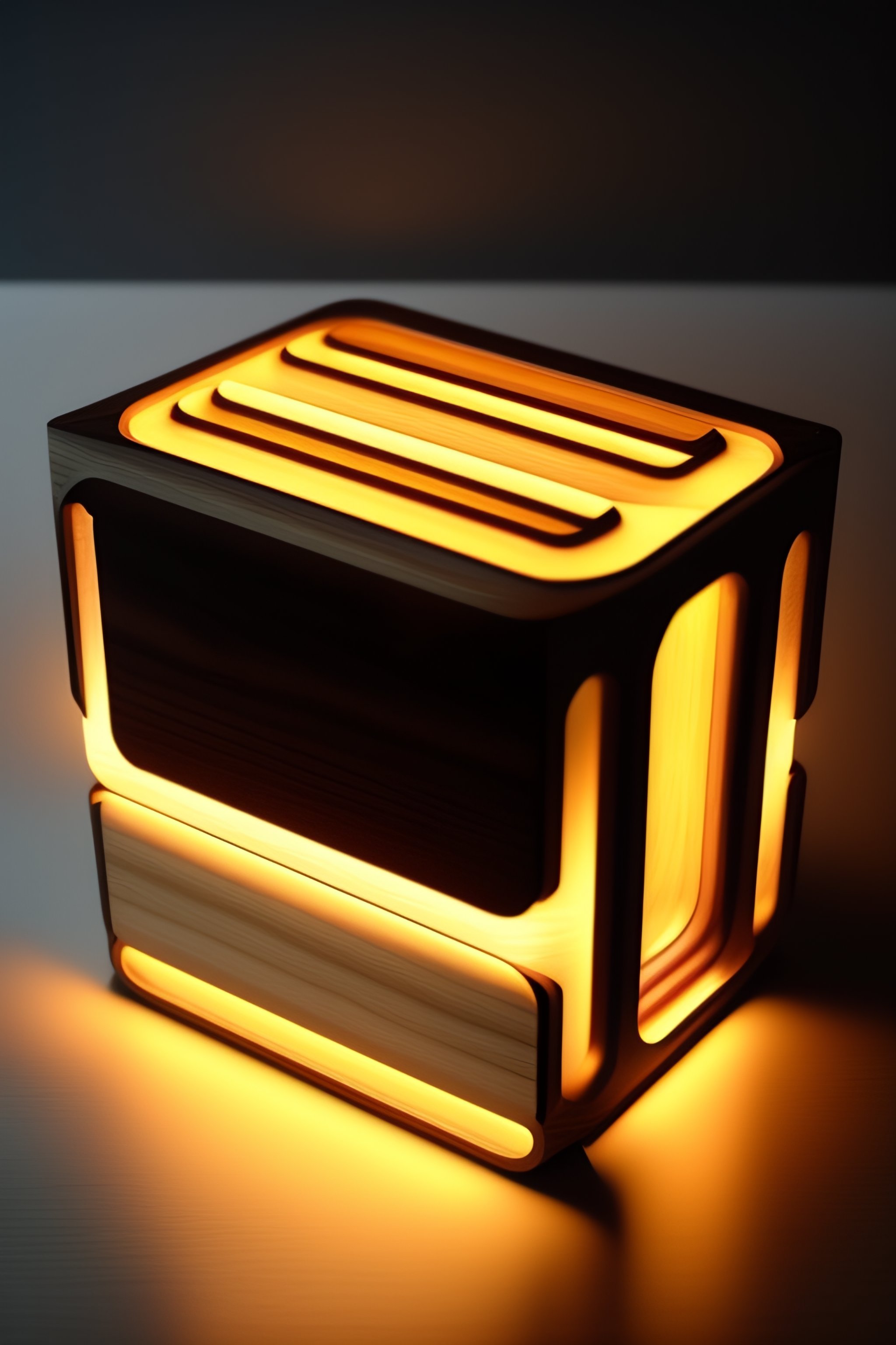 Lexica - Lasercut wood case box led MDF