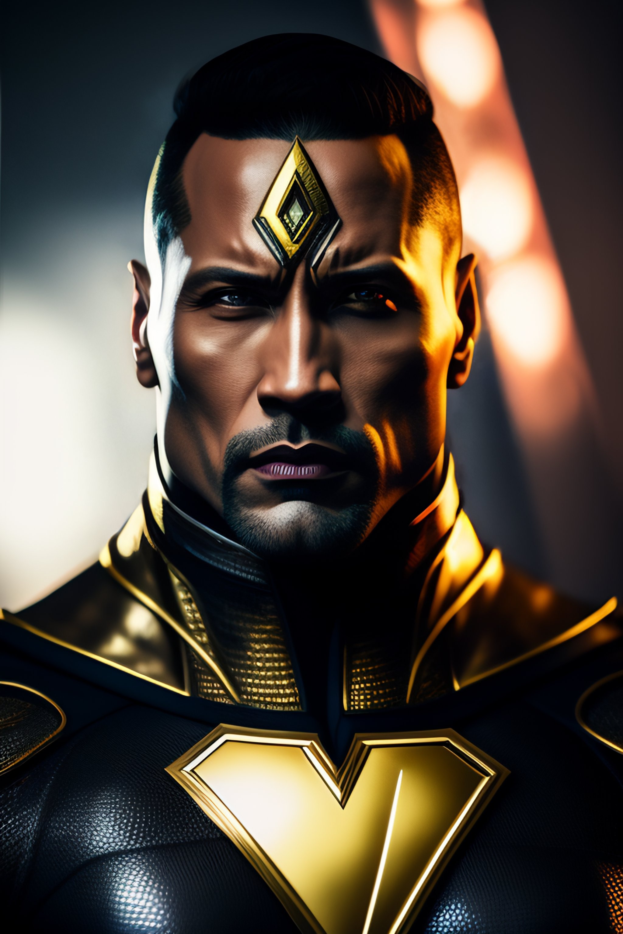 Lexica - Ultra-sharp photography of male hero, Dwayne Johnson as DC ...