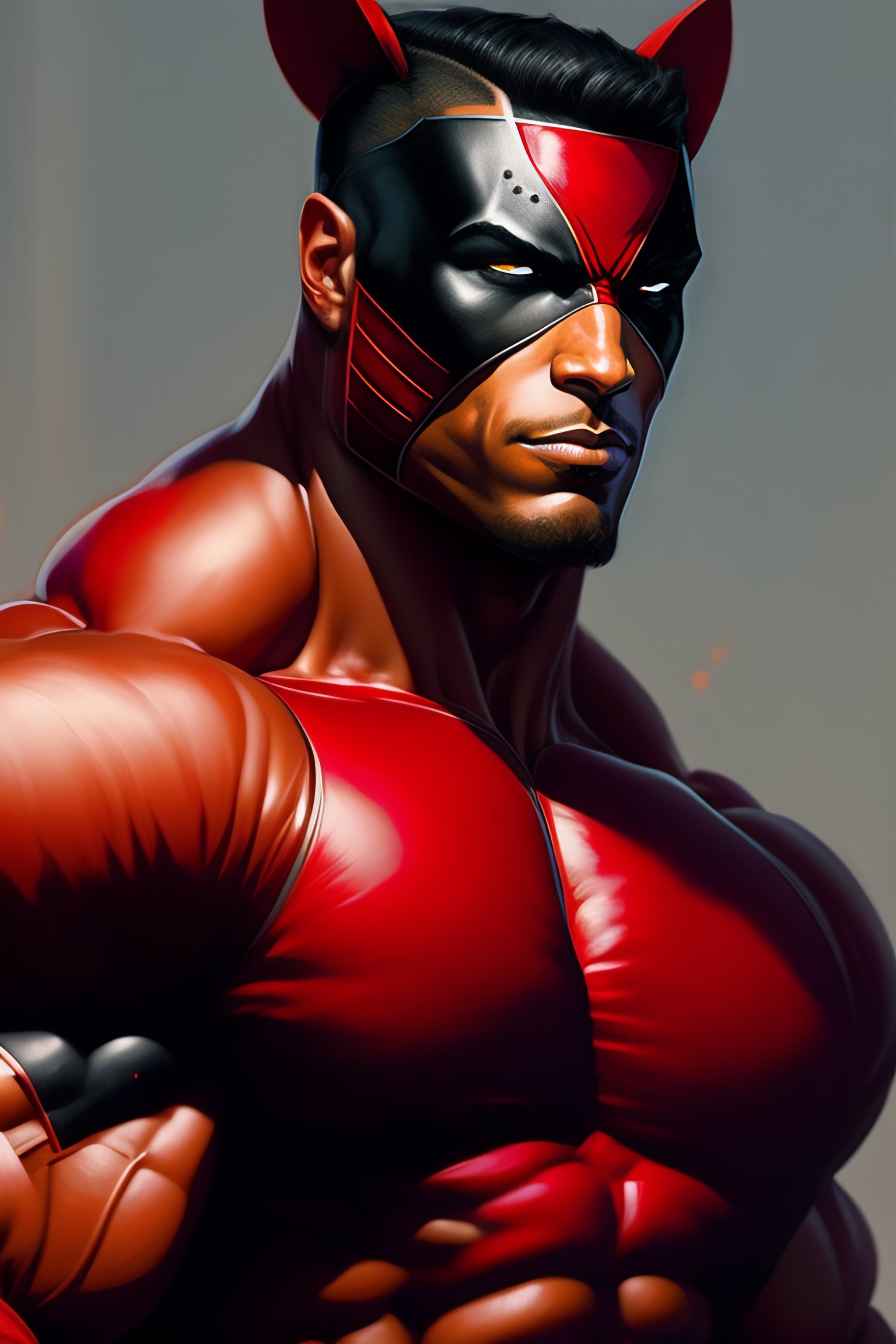 Lexica - Highly detailed portrait of muscular deadpool on the queen of ...
