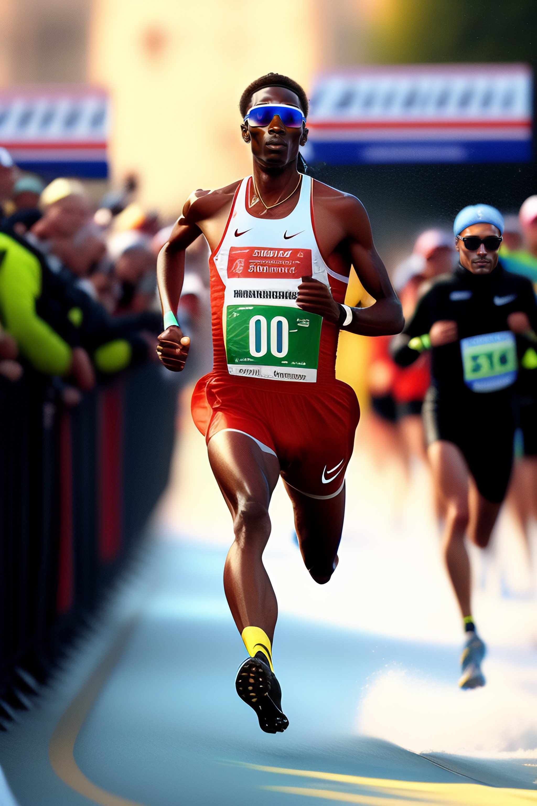 Lexica - Illustration of a marathon winner