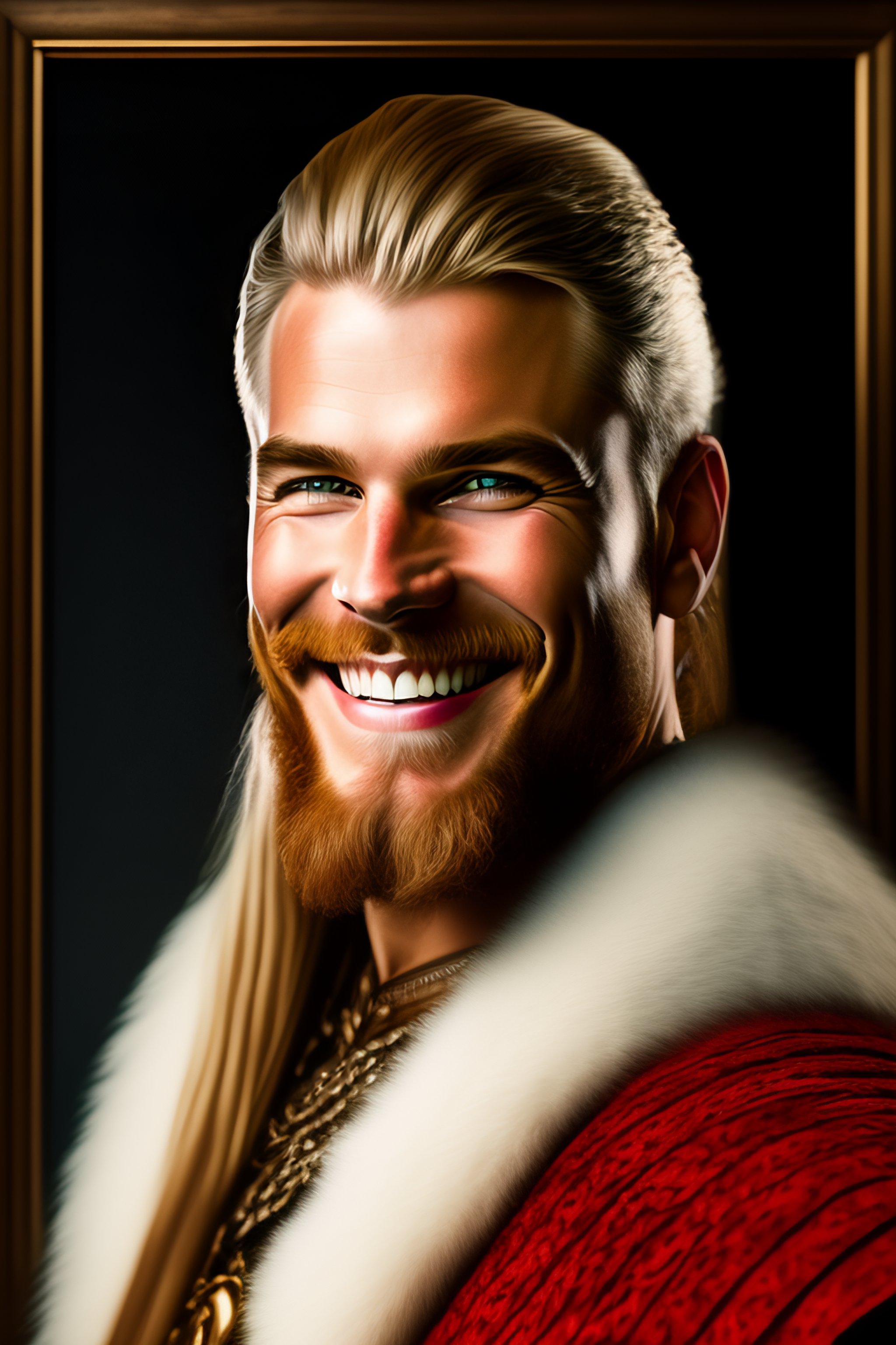 Lexica - Portrait of viking, evil, smile, blood