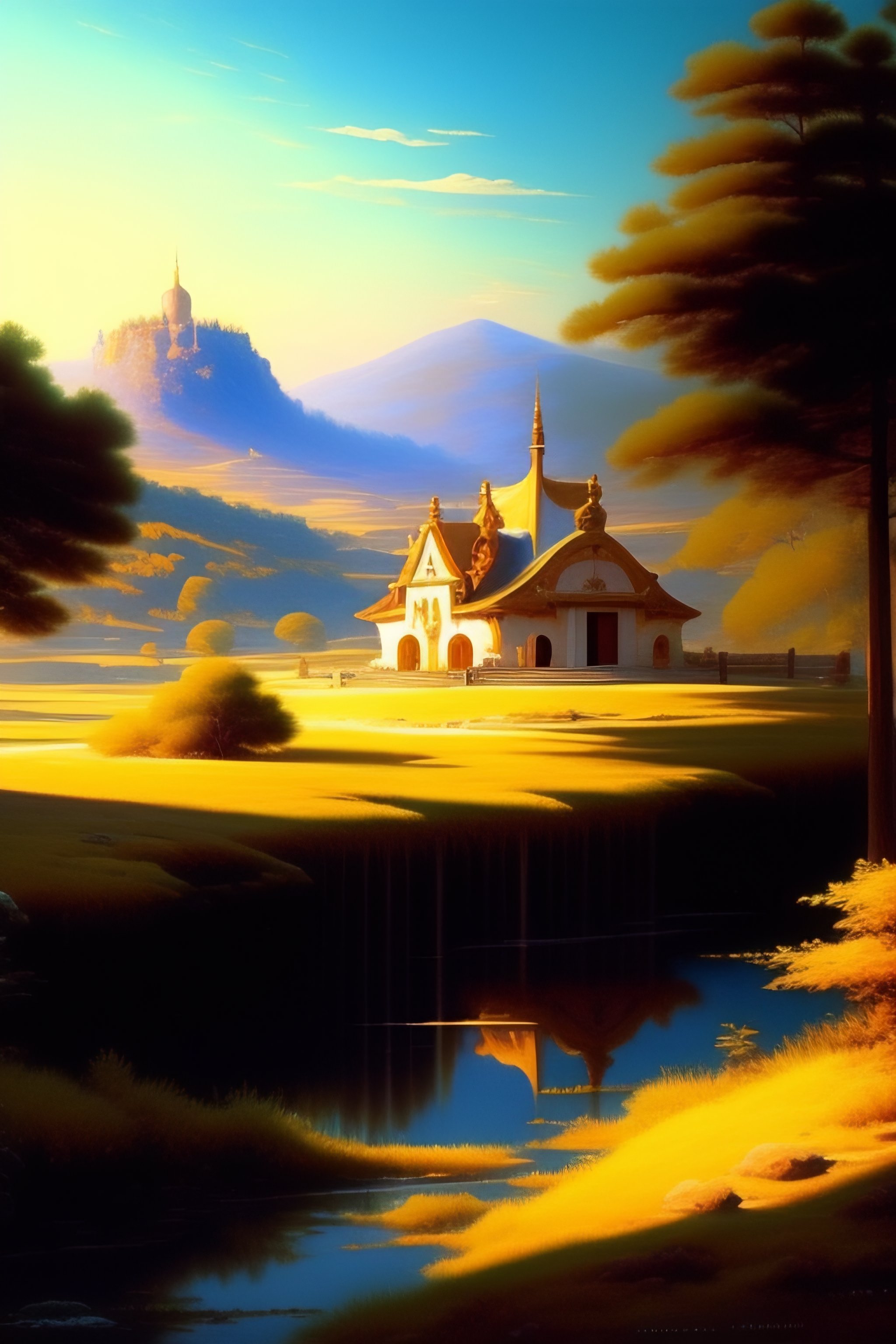 Lexica - Very beautiful painting by Albert Bierstadt and City Hunter ...