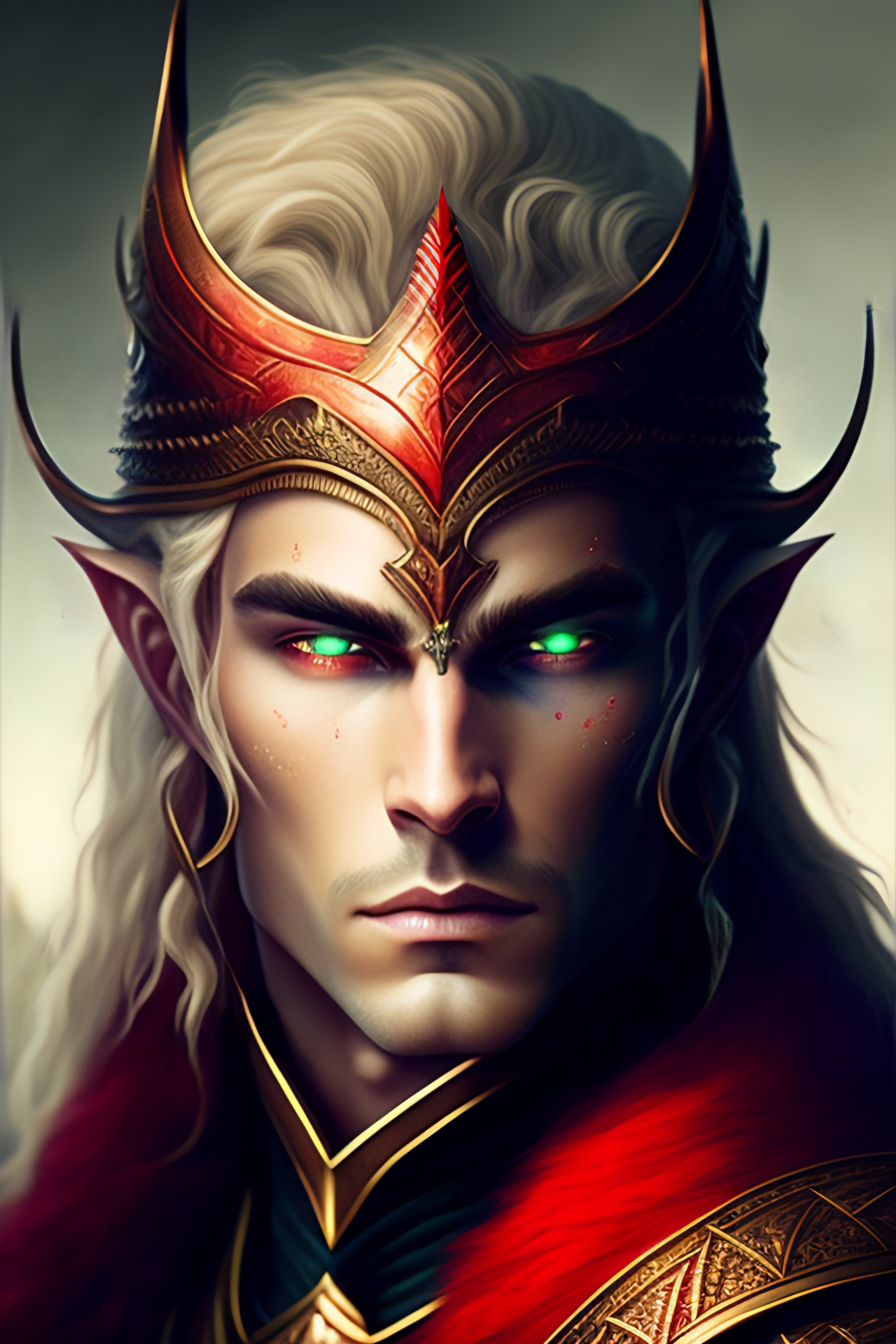 Lexica - Elven king With red eyes