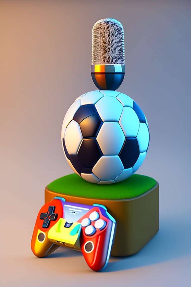 Lexica - An image of a soccer ball, a video game controller and a ...