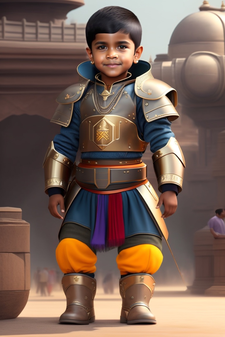 Lexica - An indian child coming out voctorious among robots, he is in ...