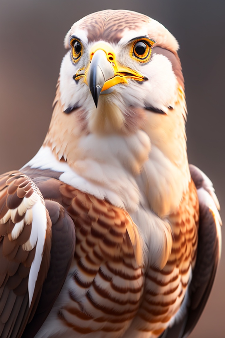 Lexica - A full picture of a falcon strong and powerful, hyperreal