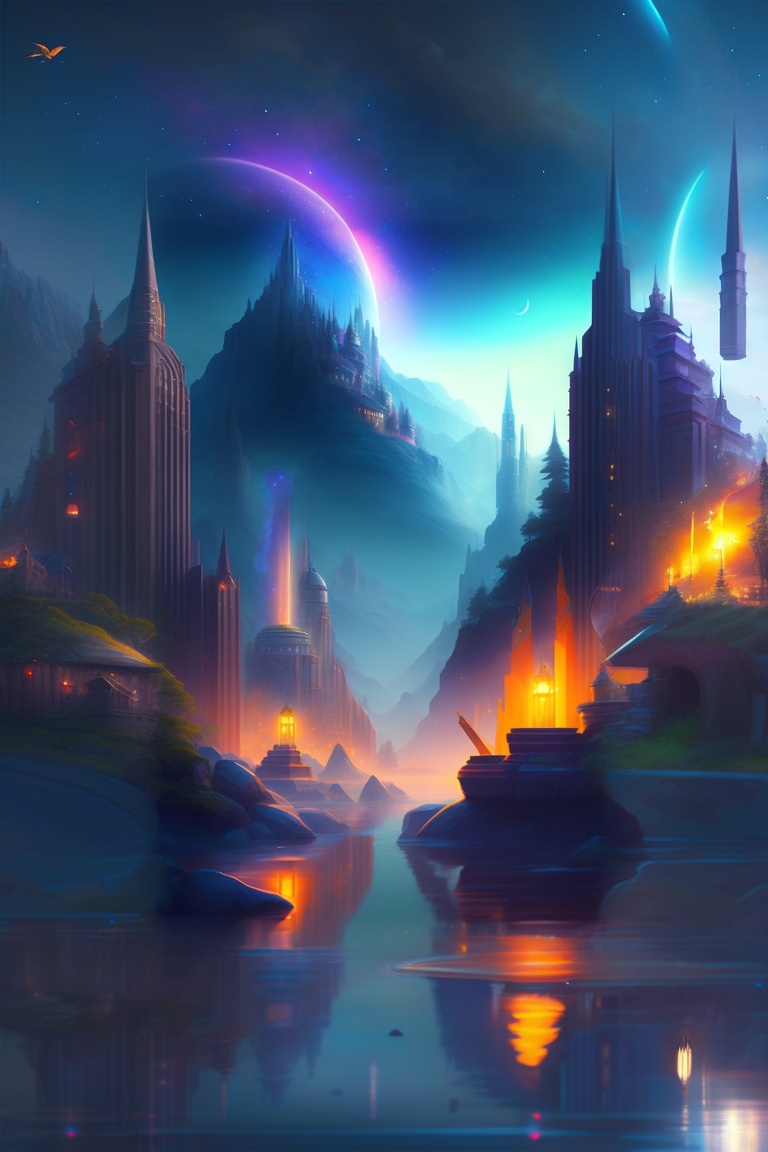 Lexica - Landscape, modern magical city, fantasy