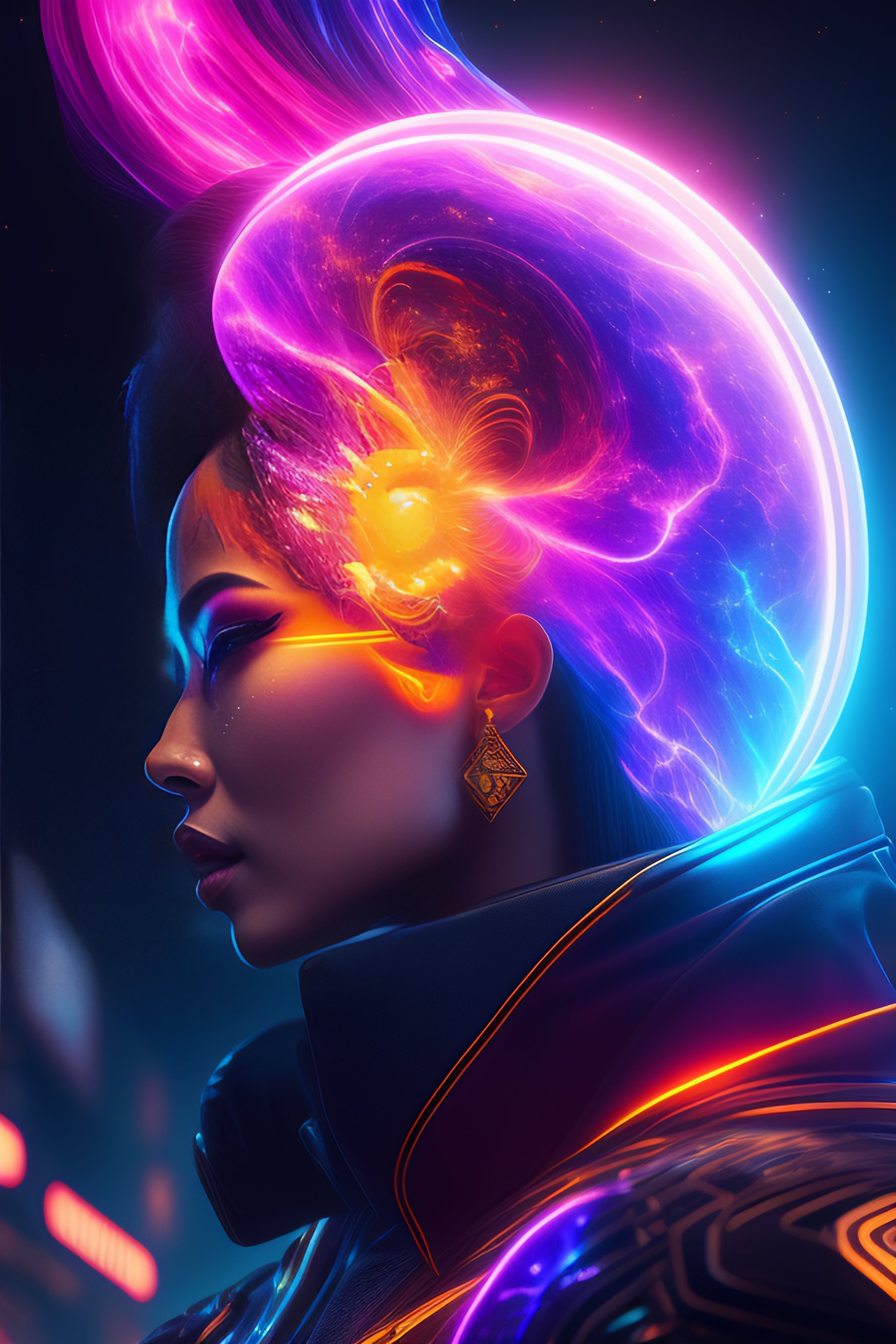 Lexica - Ultradetailed illustration of an energy cosmic spell casted in ...