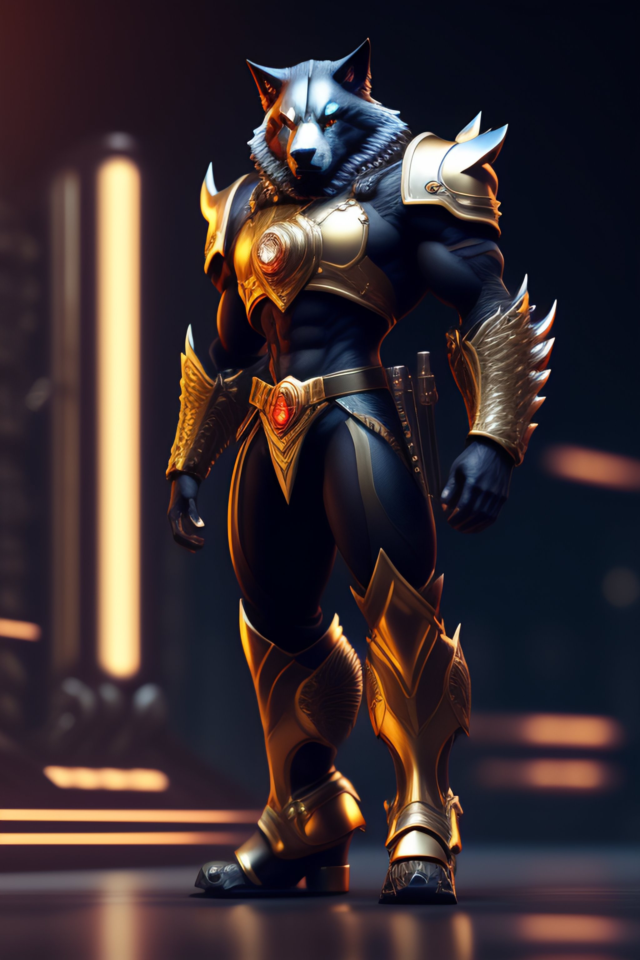 Lexica - Wolfman, full body cinematic style digital art render with ...