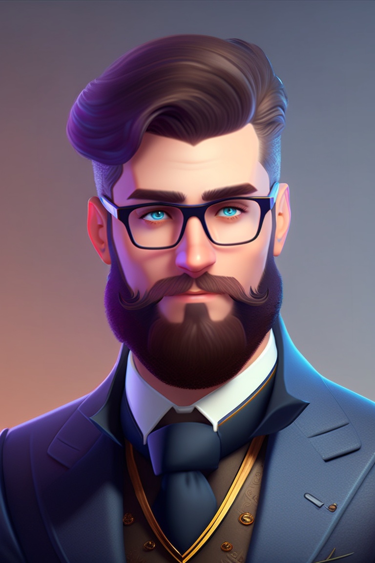 Lexica - An avatar who looks like a modern composer, perhaps with a ...