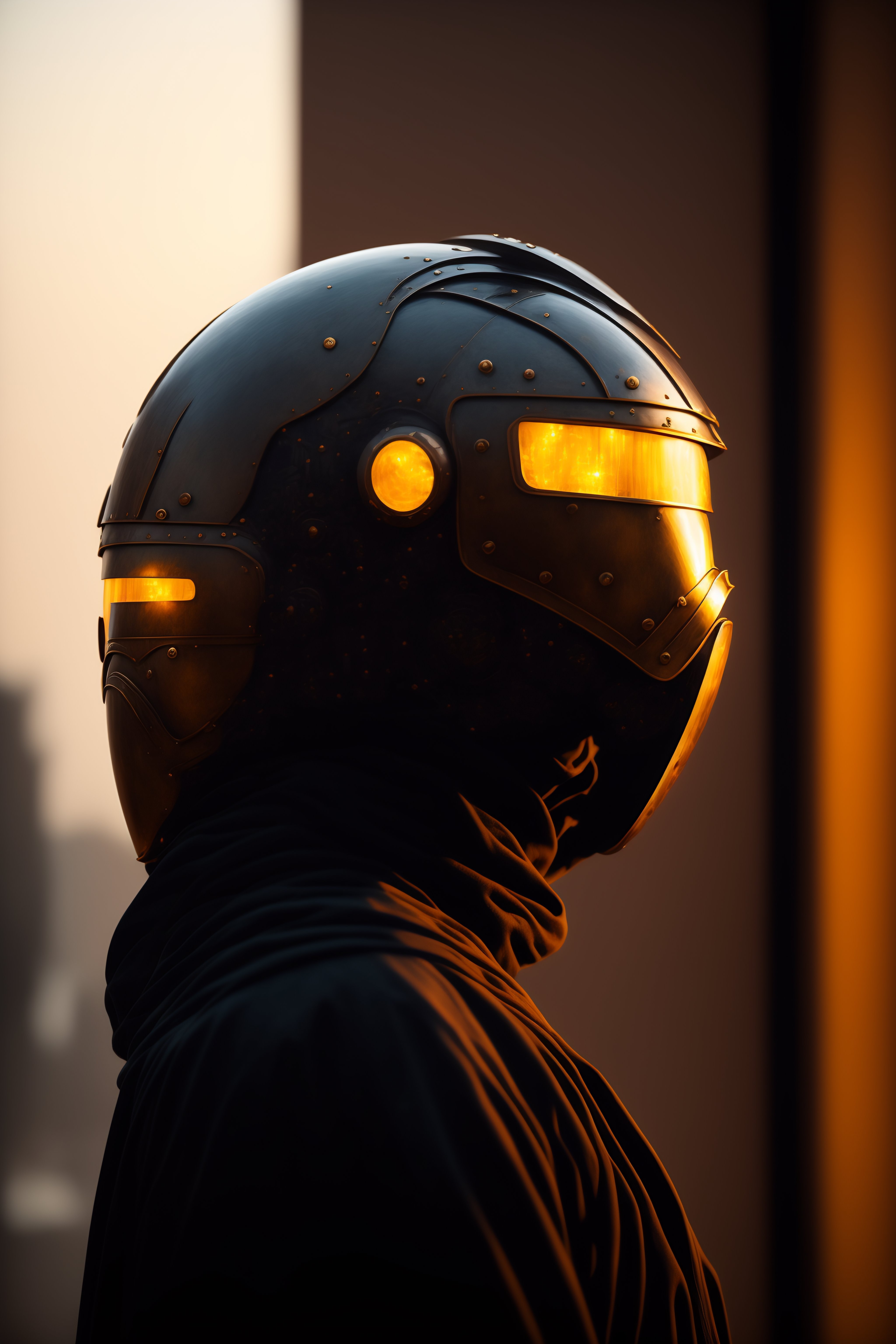 Lexica - Robot ninja mask helmet borderland, in front of hyperrealistic ...