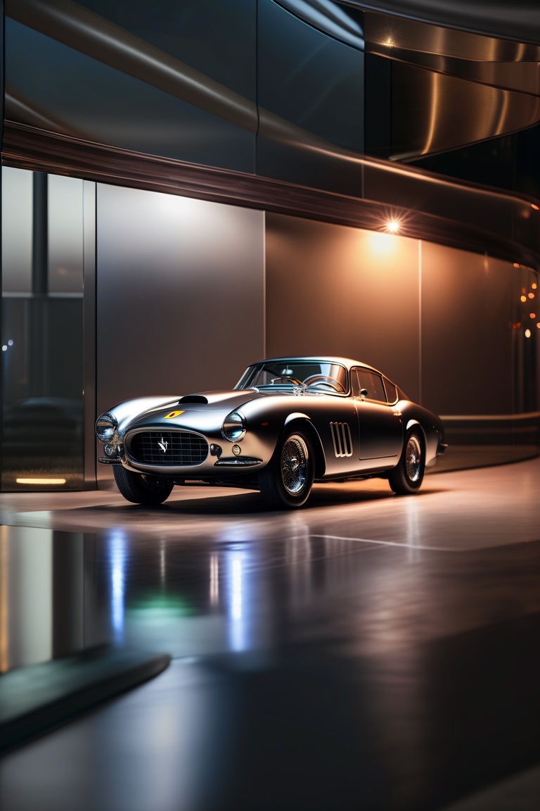 Lexica - A realistic photo of FERRARI 250 GT BERLINETTA (1956) silver ...