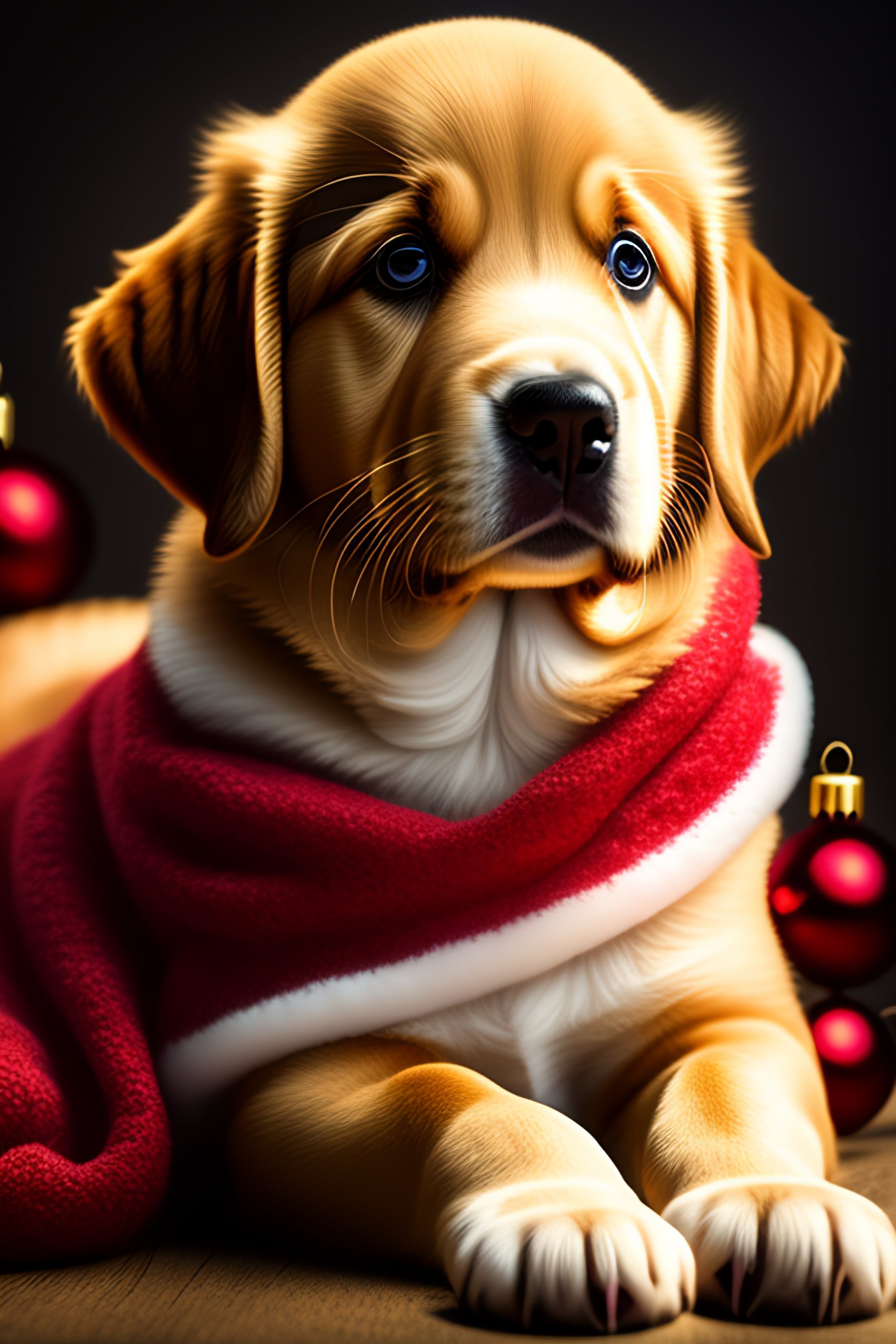 Christmas Lab Puppy Wallpaper