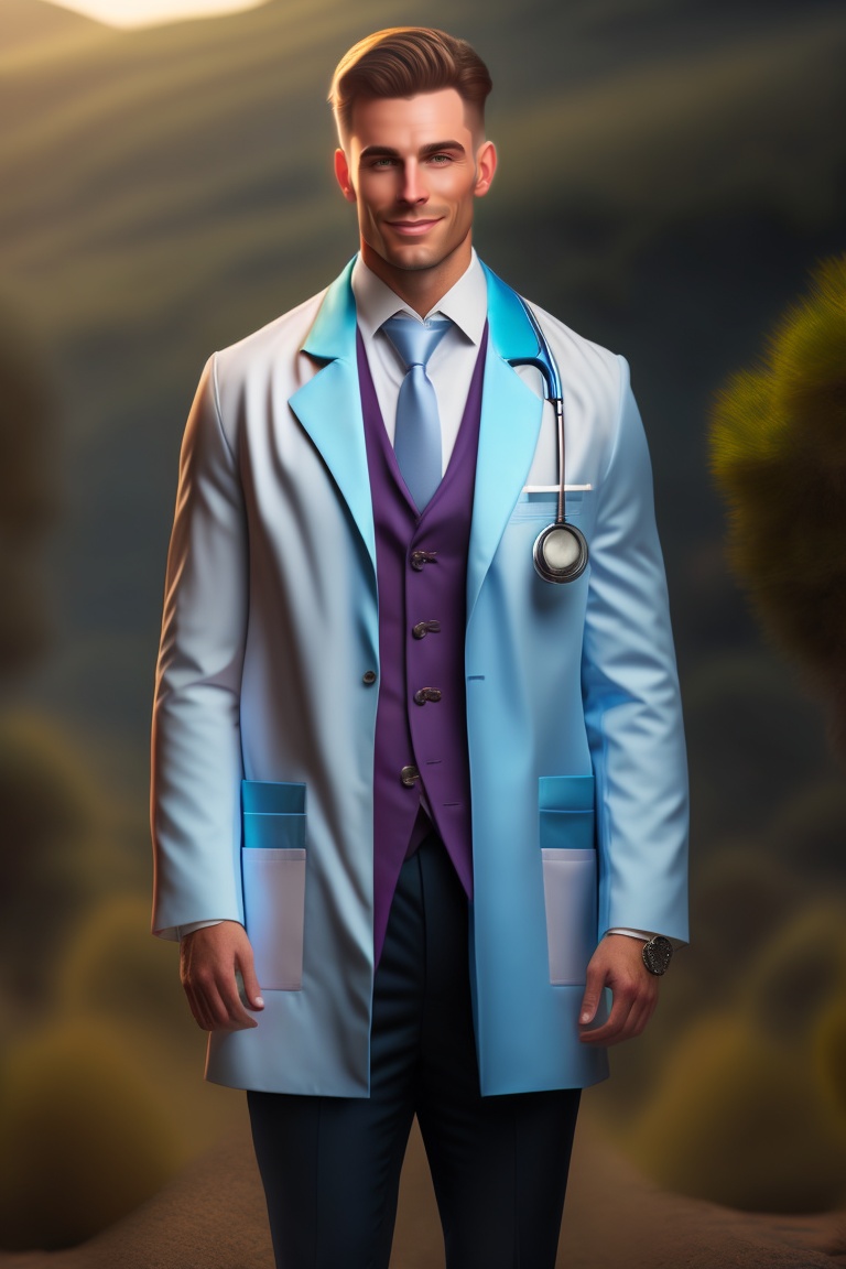 Lexica - A handsome, healthy doctor. well ironed dress with doctor's ...