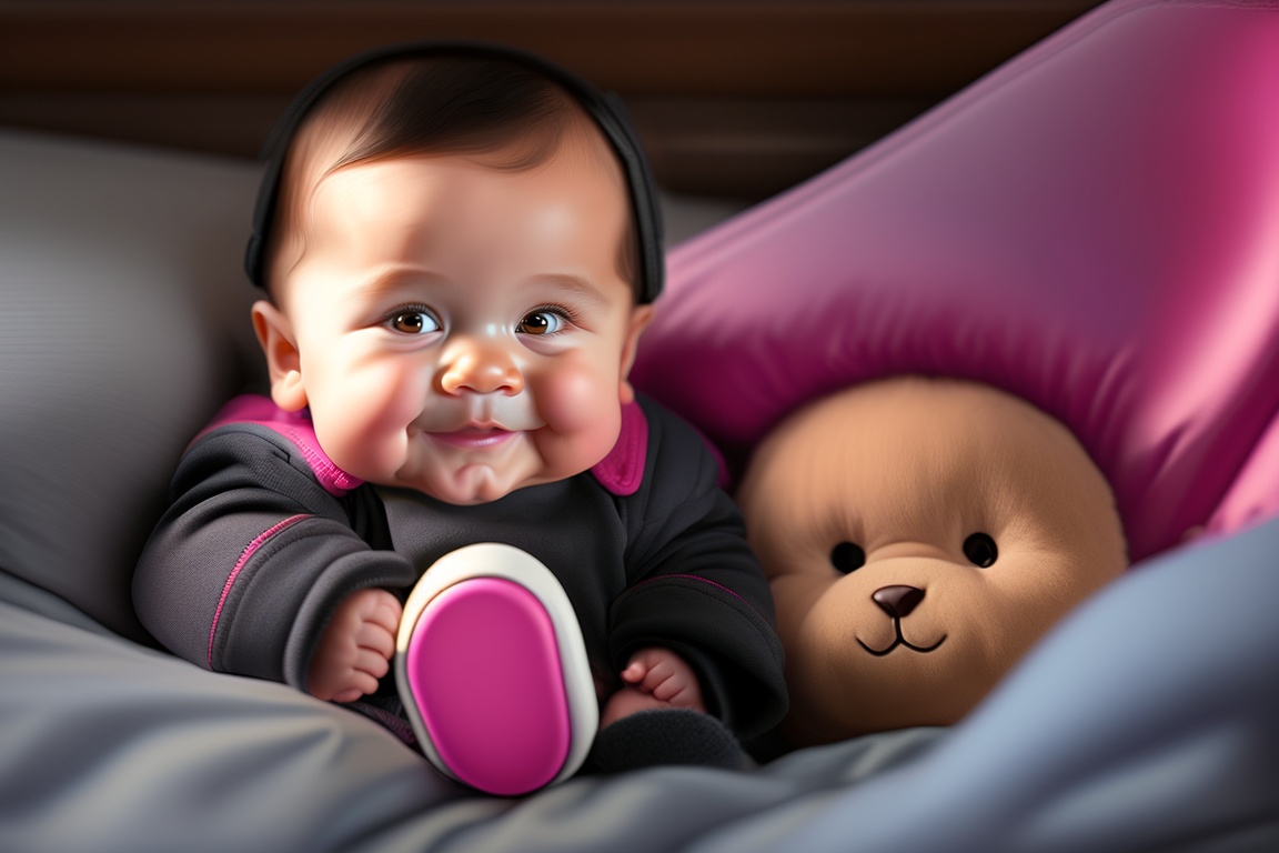 Lexica - A 7-month-old baby with brown eyes, very short brown hair ...