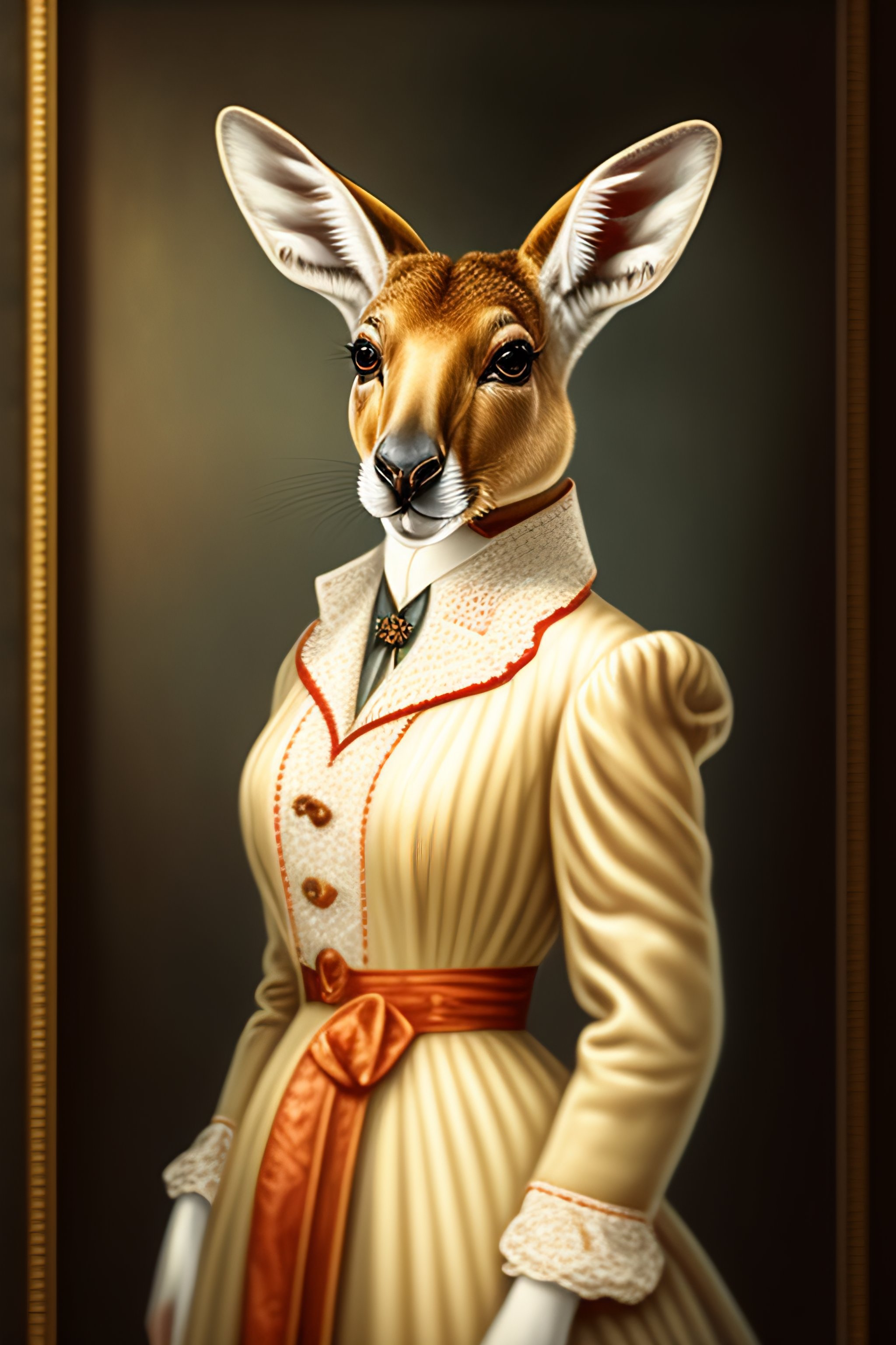 Lexica - Hight detailed and High resolution Kangaroo dressed in 1920's ...
