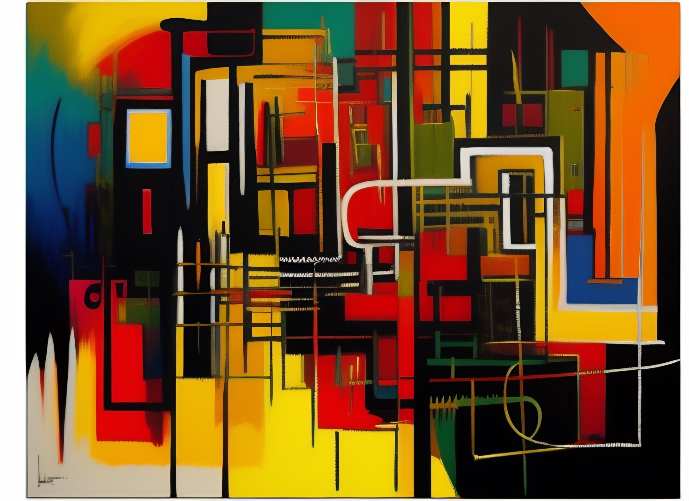 Lexica - Stylized abstract art of modern jazz band , , painting by ...