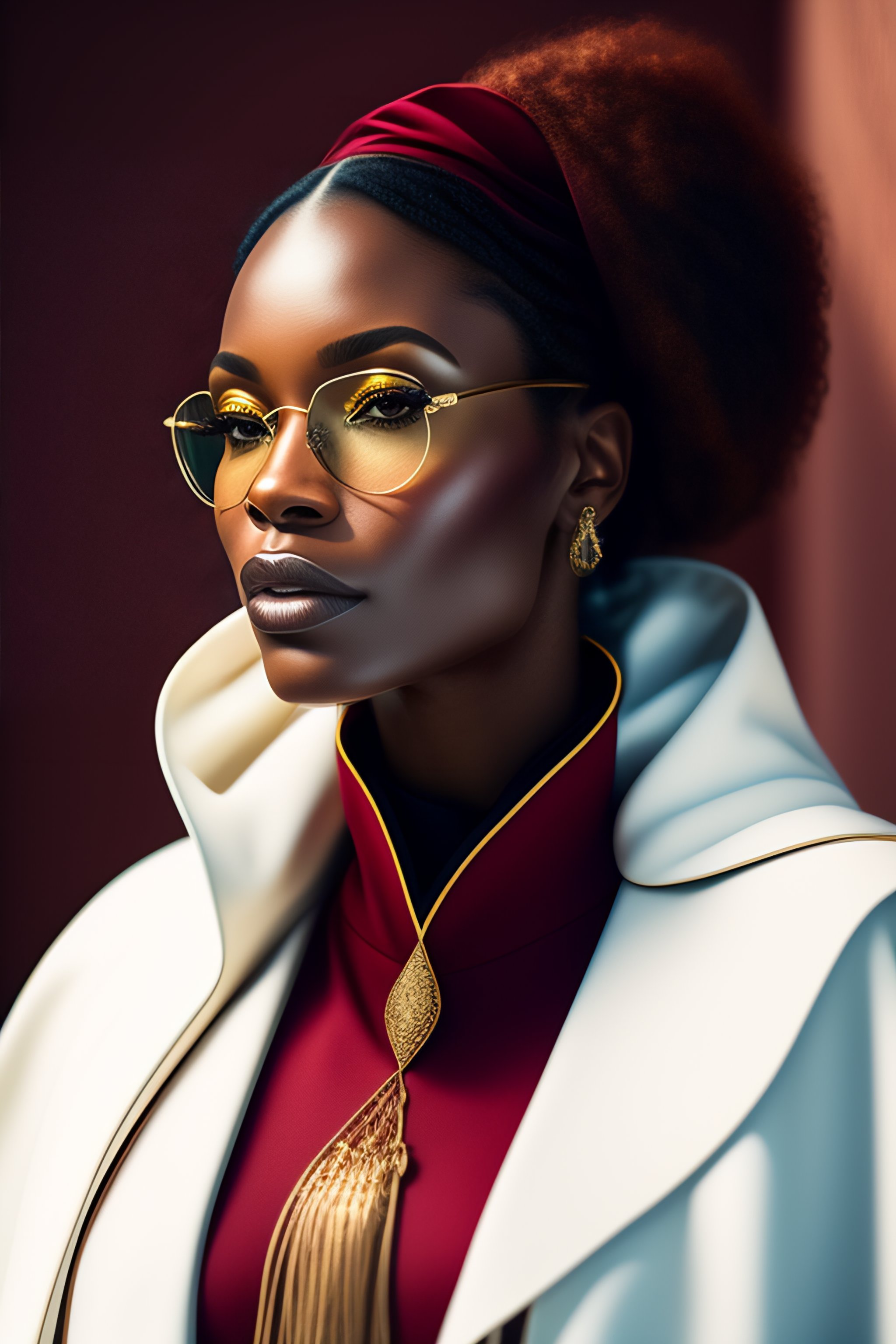 Lexica - A portrait photo of a metis black woman with brown eyes, curly ...