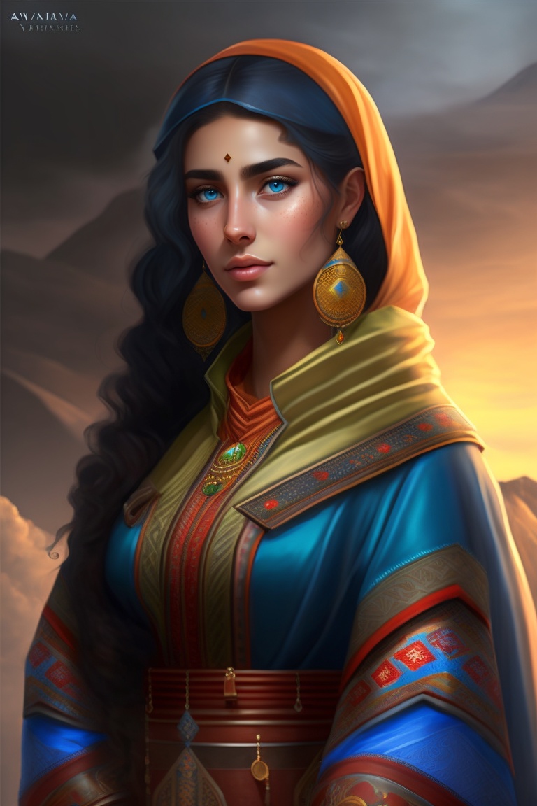 Lexica - Olive-skinned anatolian woman alchemist in ragged traveler's ...