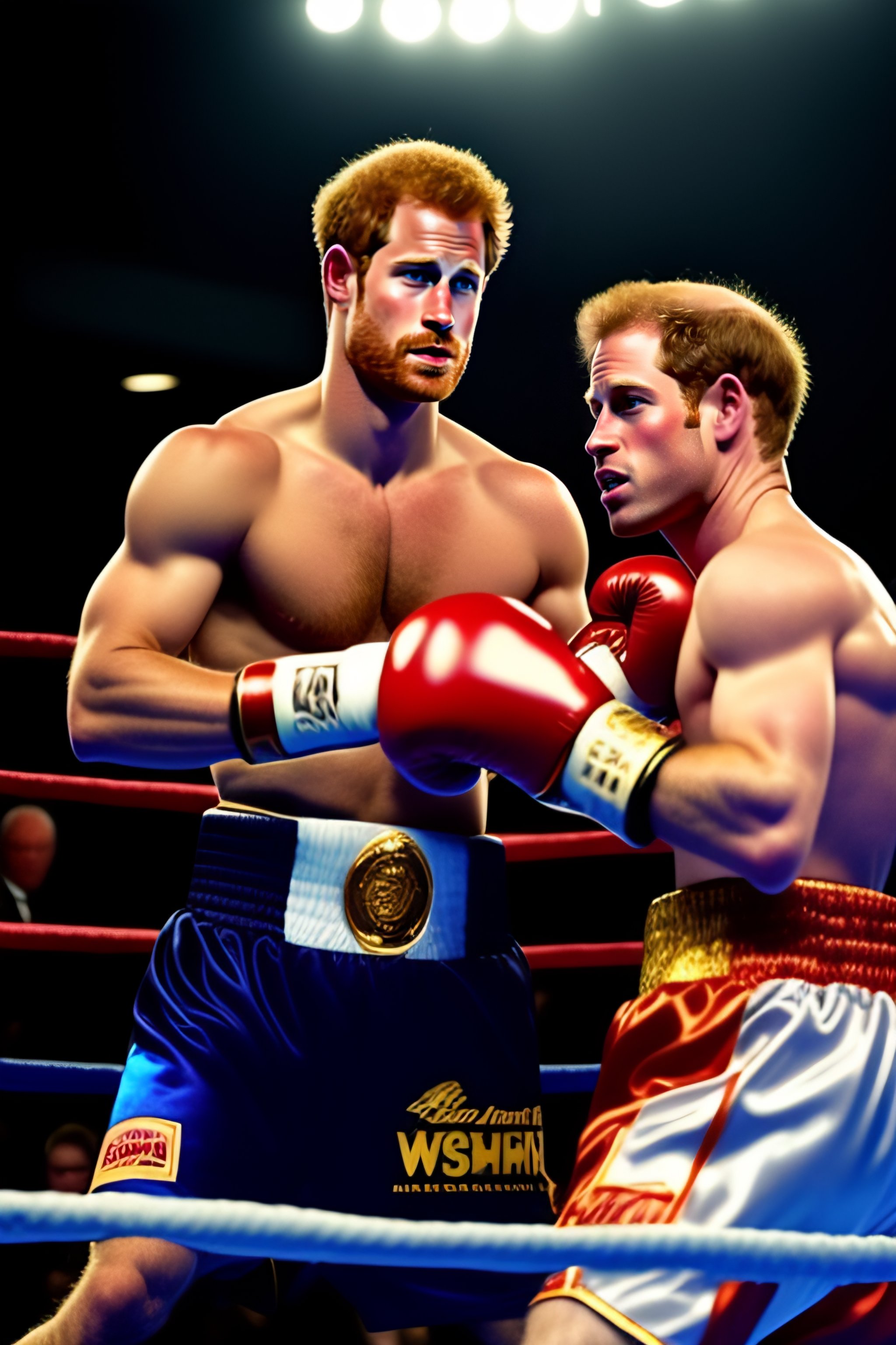 Lexica - Prince harry and prince william in a boxing ring
