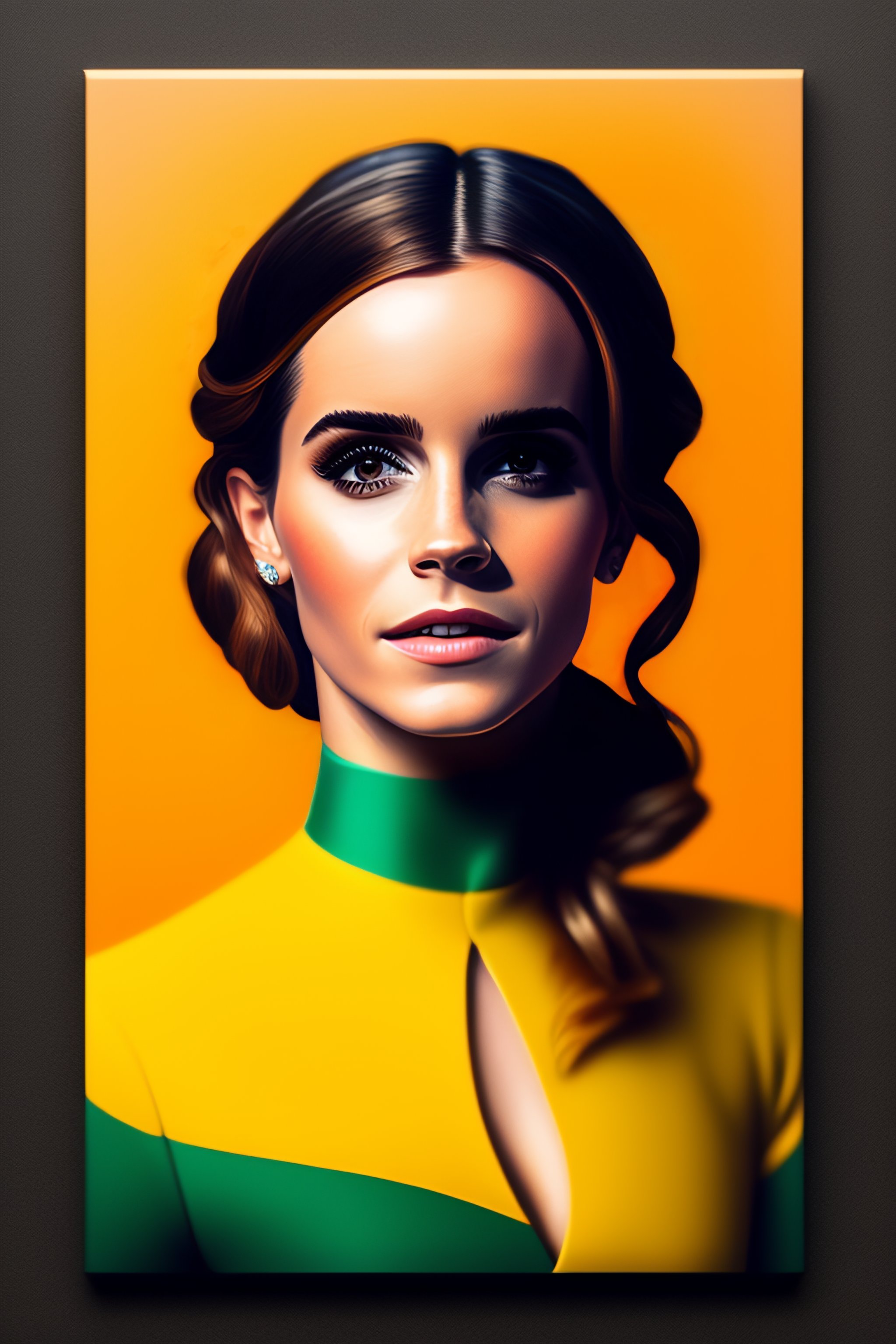 Lexica - Portrait of Emma Watson with a giant forehead in style of mars ...