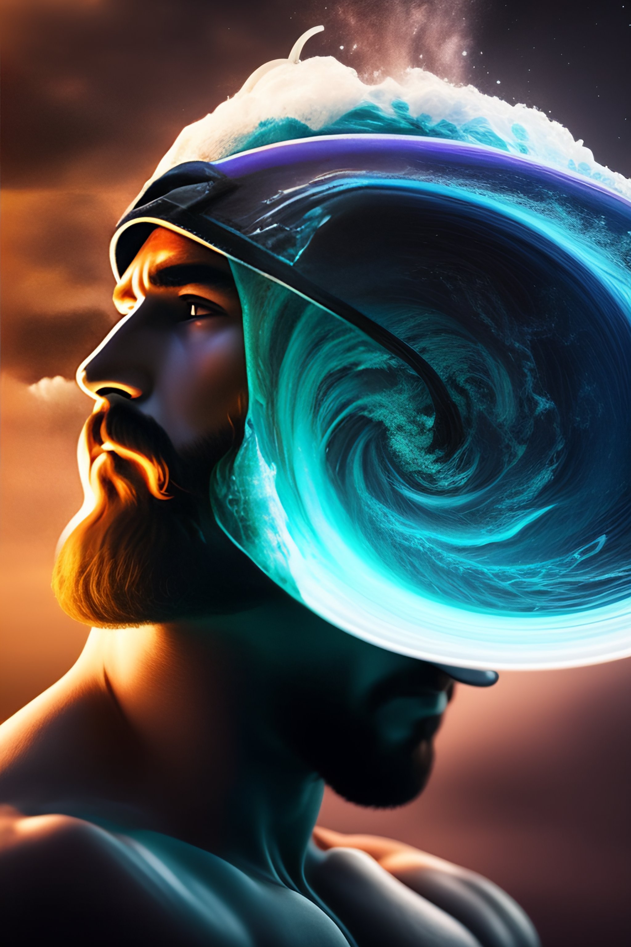 Lexica - Create a logo of poseidon with the name Proseidon