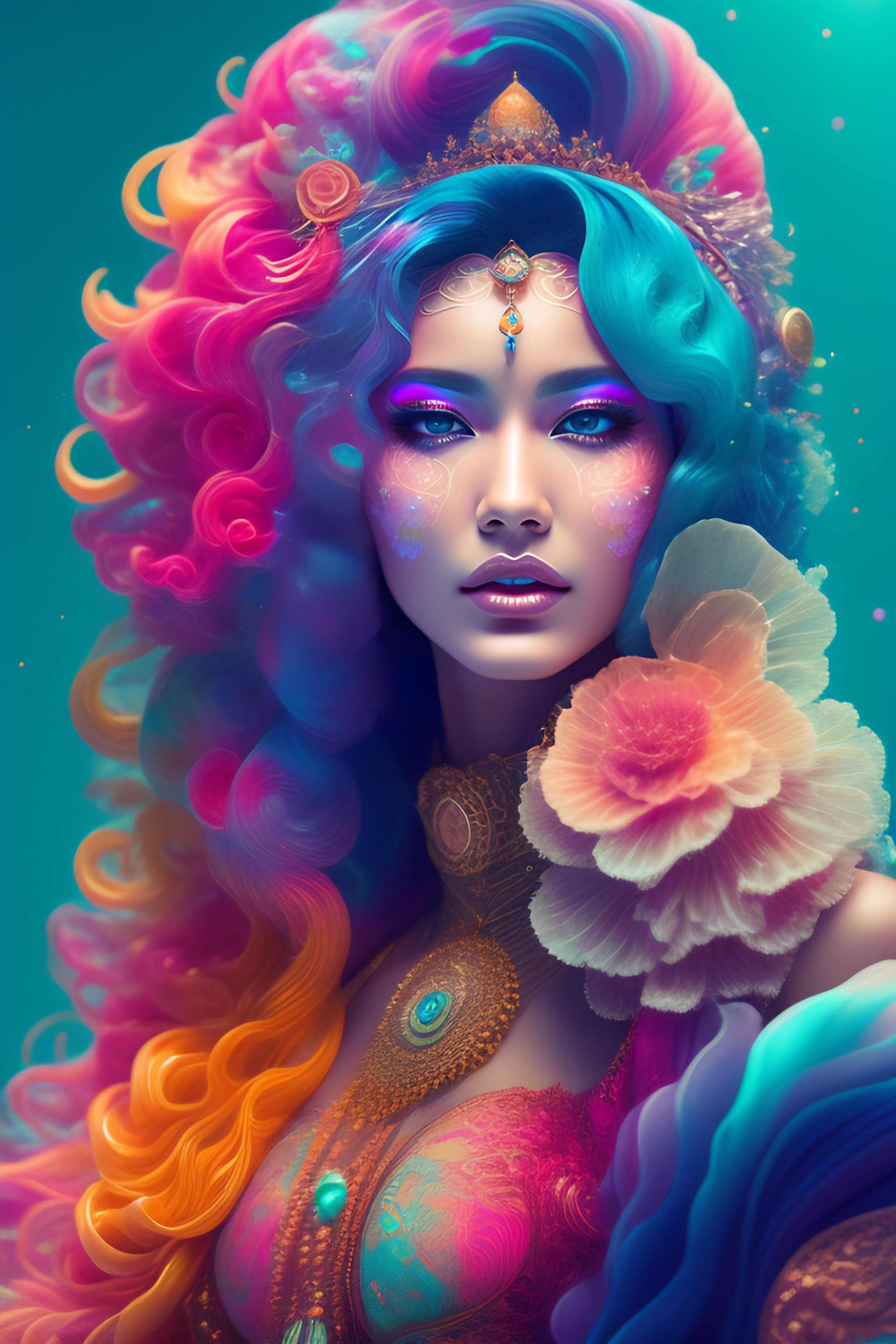 Lexica - Dynamic underwater ink art full body portrait by Alberto ...