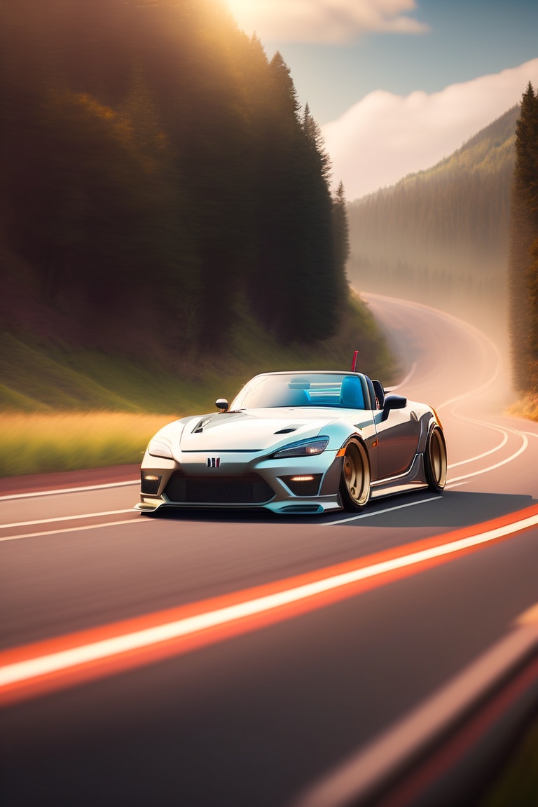 Lexica - Honda S2000 rolling on highway, 8k, city