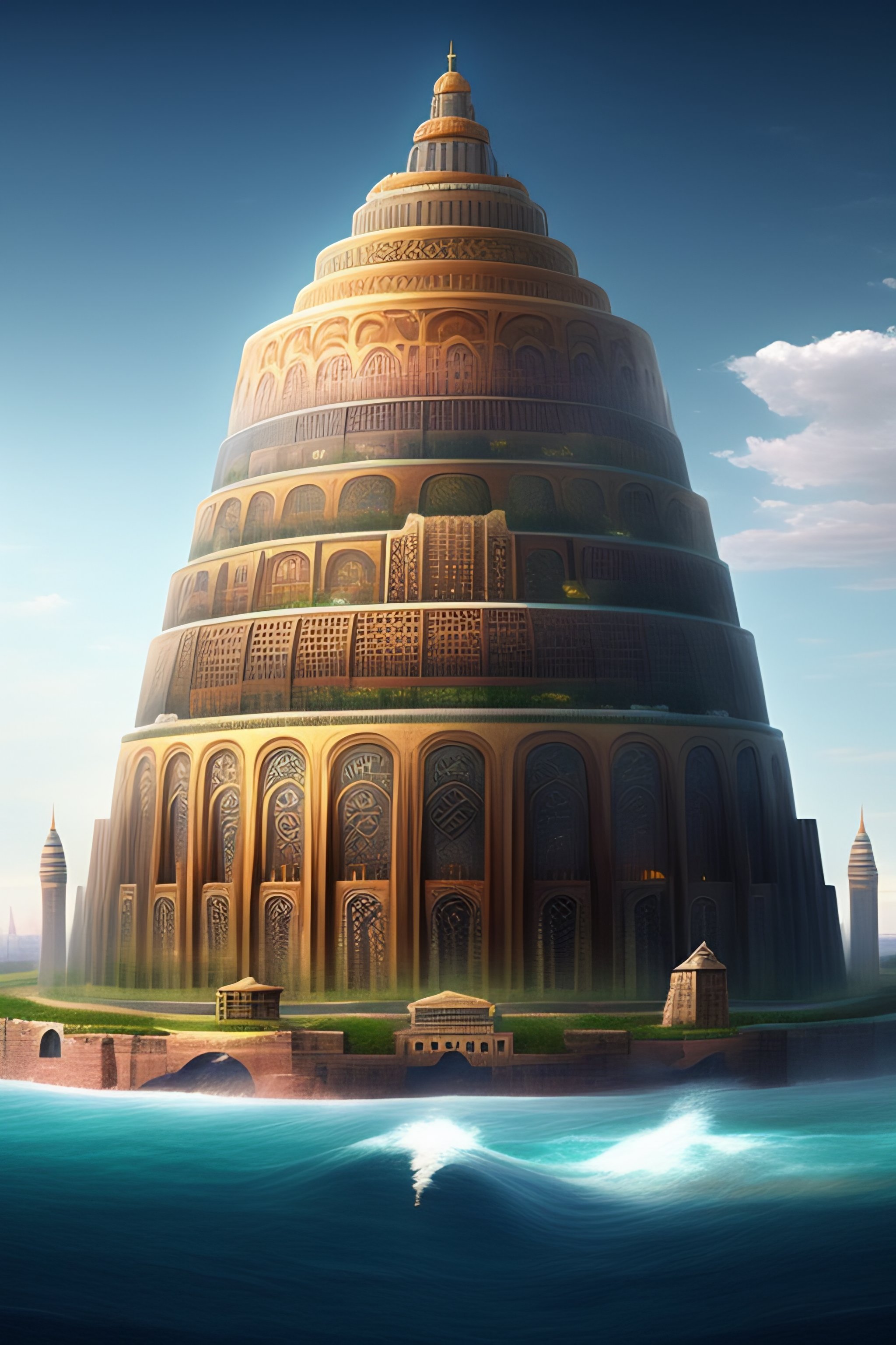 Lexica - Tower of babel in Atlantis big circular huge civilization lost ...