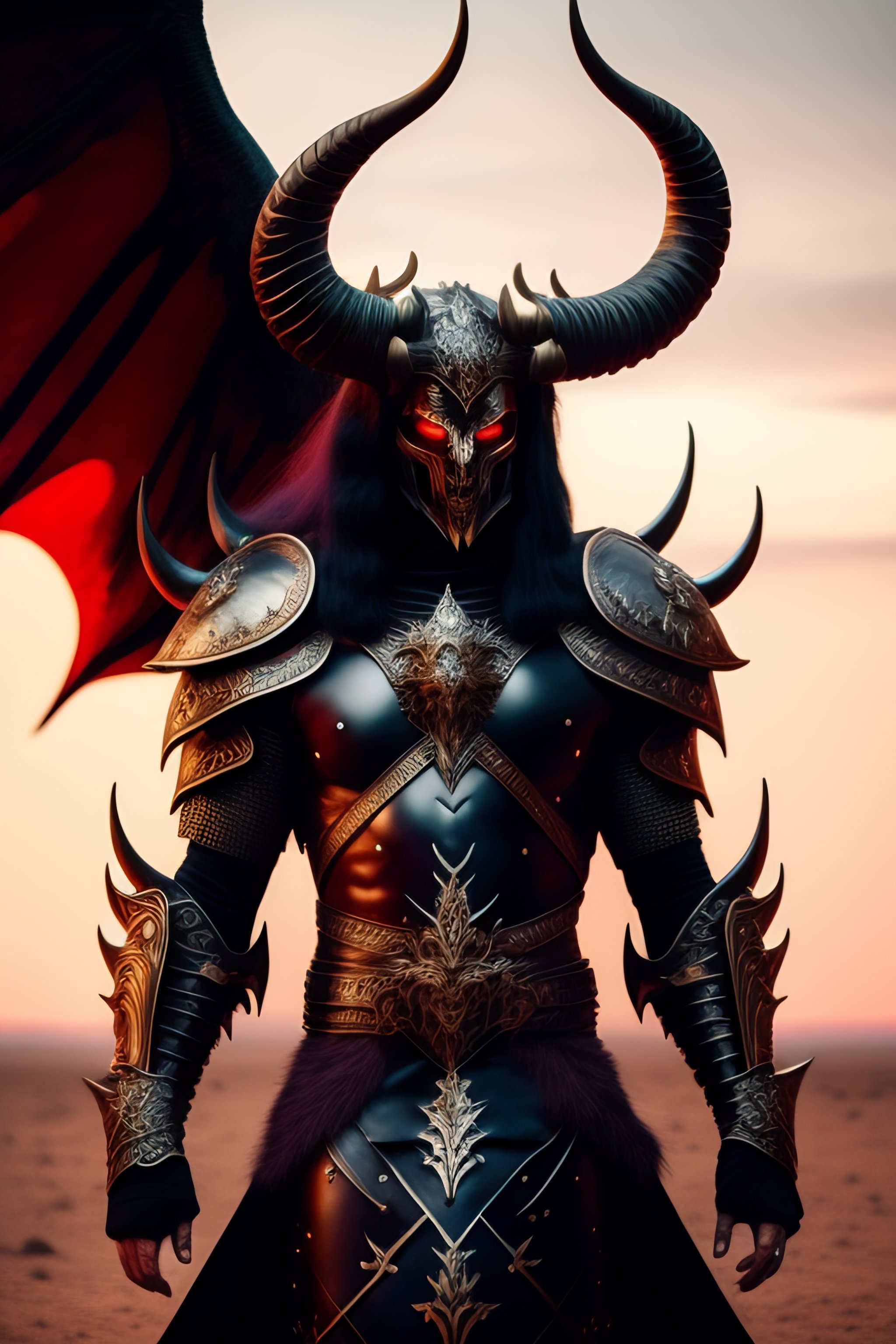 Lexica - Demon in the cyty of bones , horns and fierce wearing a bones ...