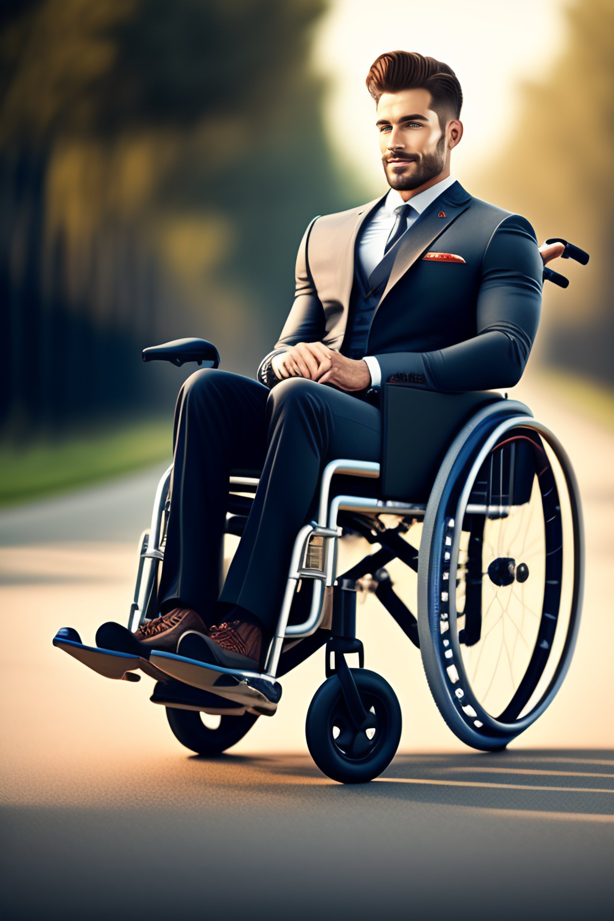 Lexica - Handsome man in wheelchair