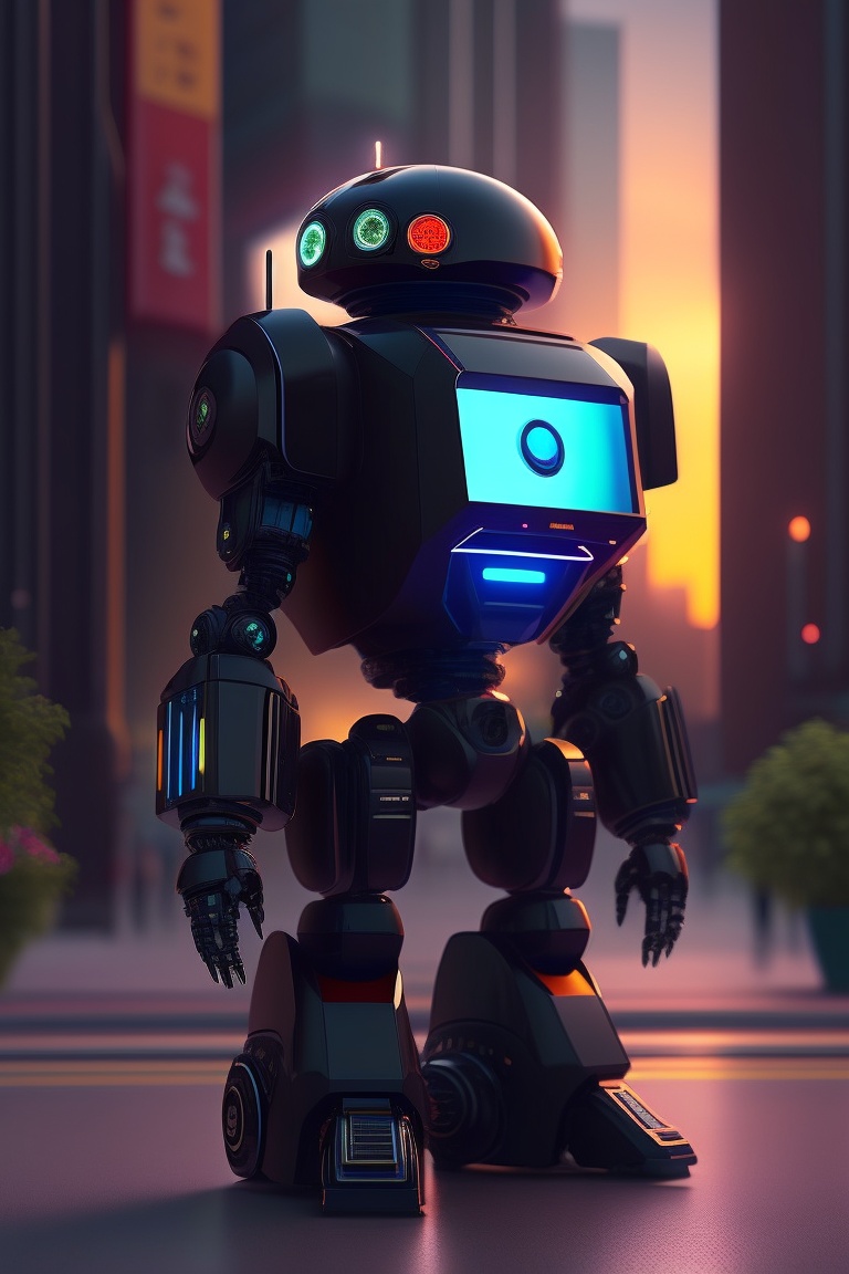 Lexica - In a final shot, the camera lingers on the robot. Its ...