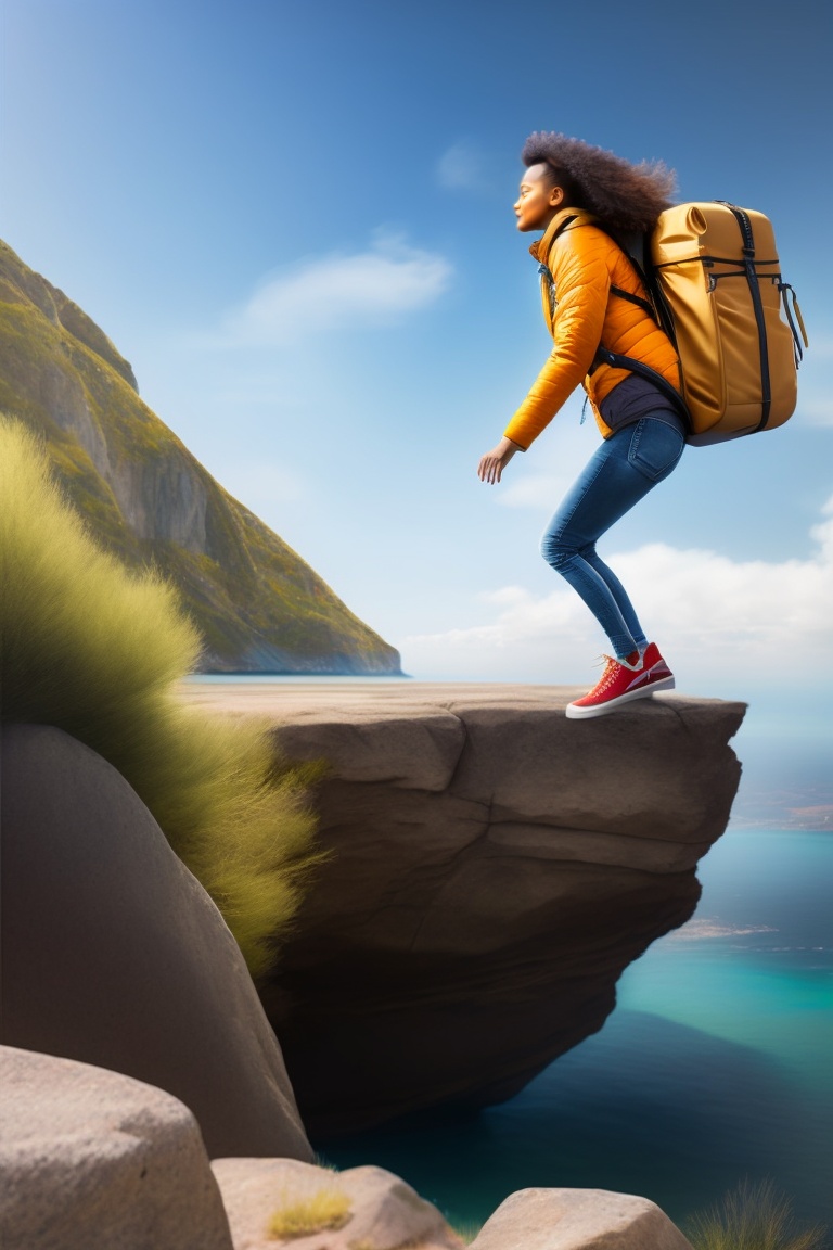 Lexica - The Fool - A young person stepping off a cliff into the ...