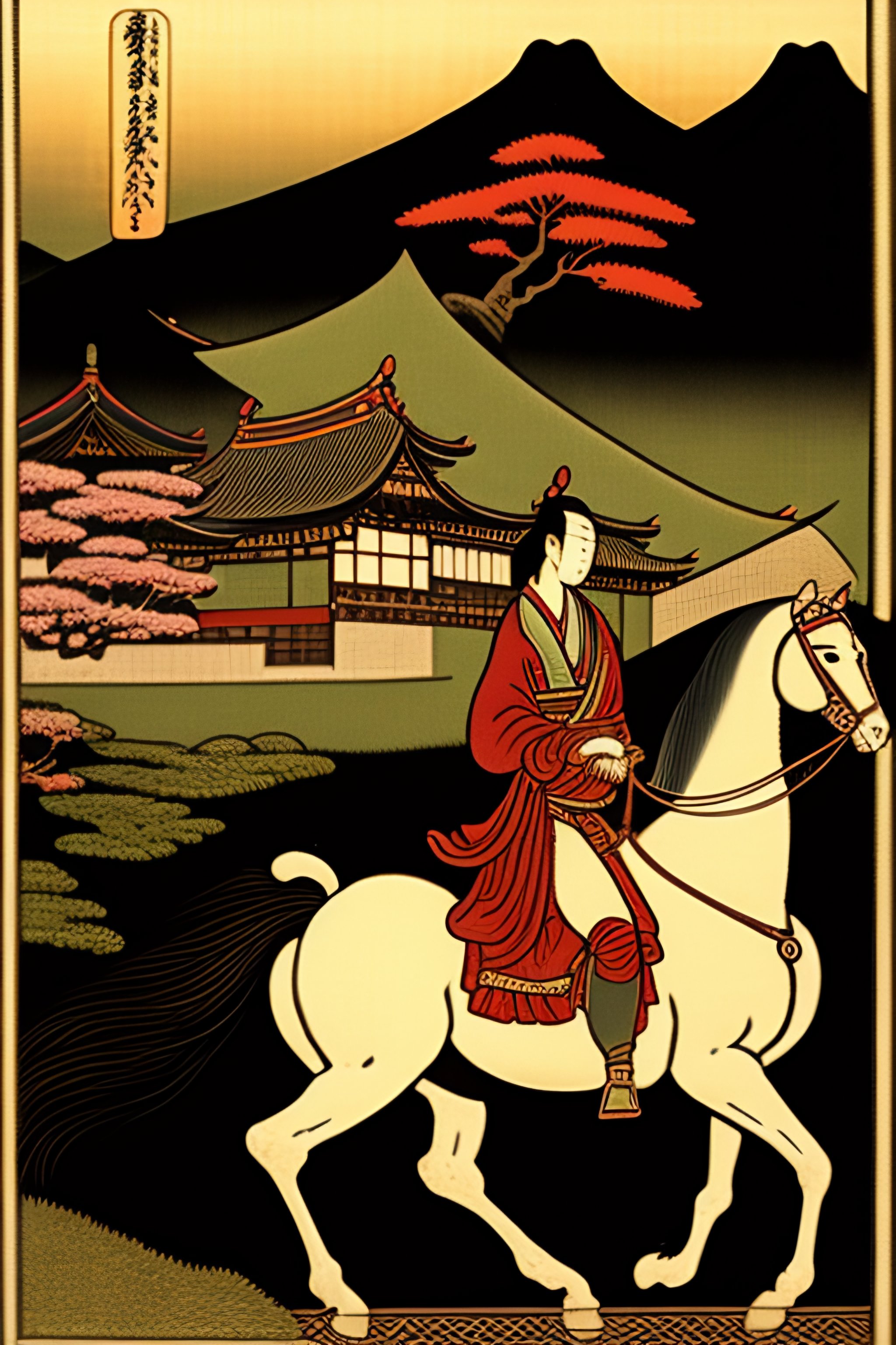 Lexica - Japanese woodcut of a centaur