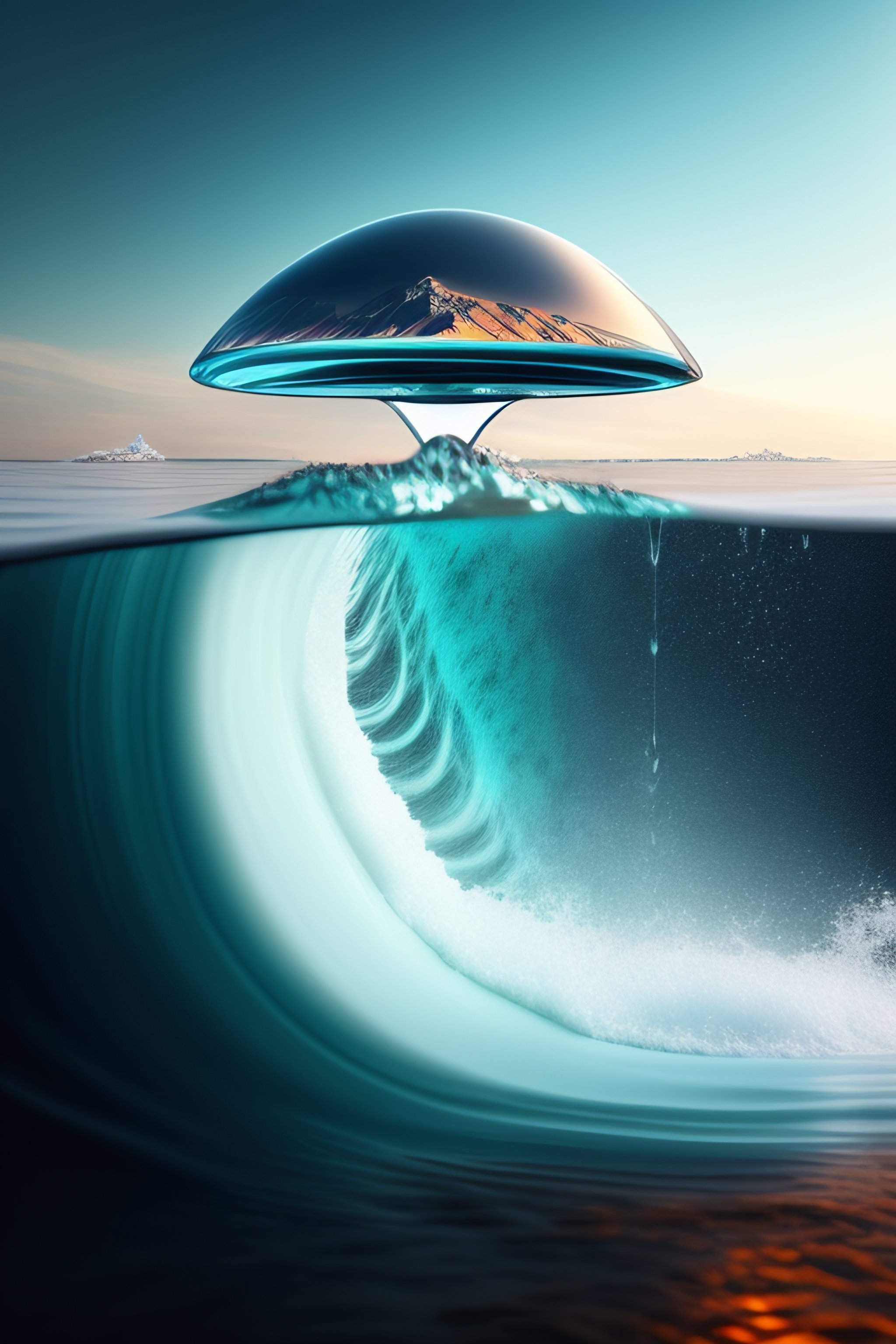 Lexica - BIG WATER DROP FALLING TO A LAKE OF WATER AND GENERATING A BIG ...