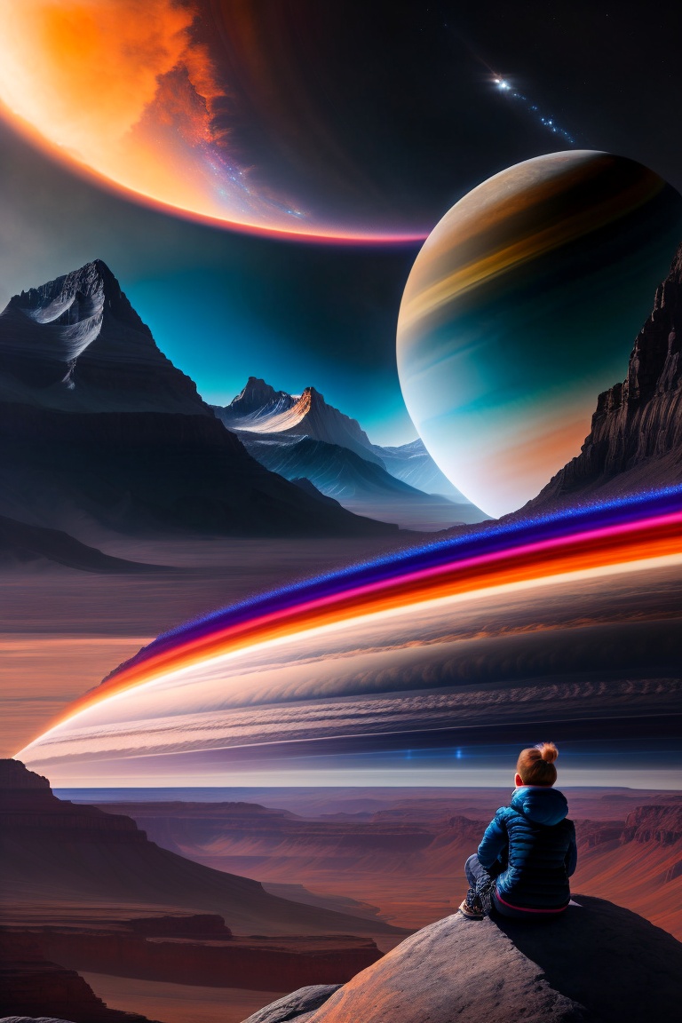 Lexica - Color photo of a colossal gas giant planet with an intricate ...