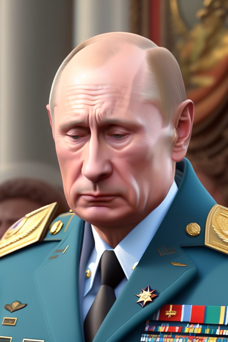 Lexica - The crying Russian President Vladimir Putin, wiping sweat with ...
