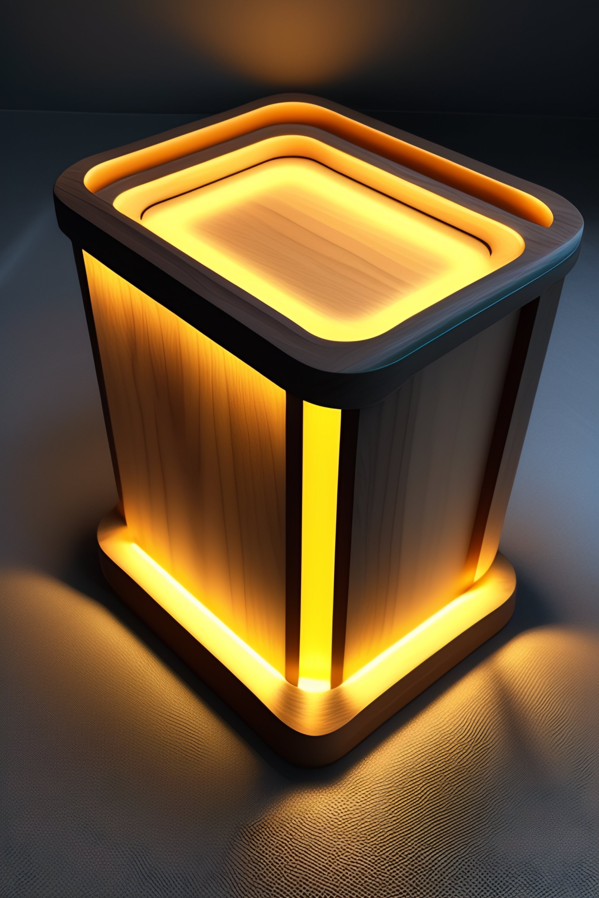 Lexica - Laser cut wood case box led MDF