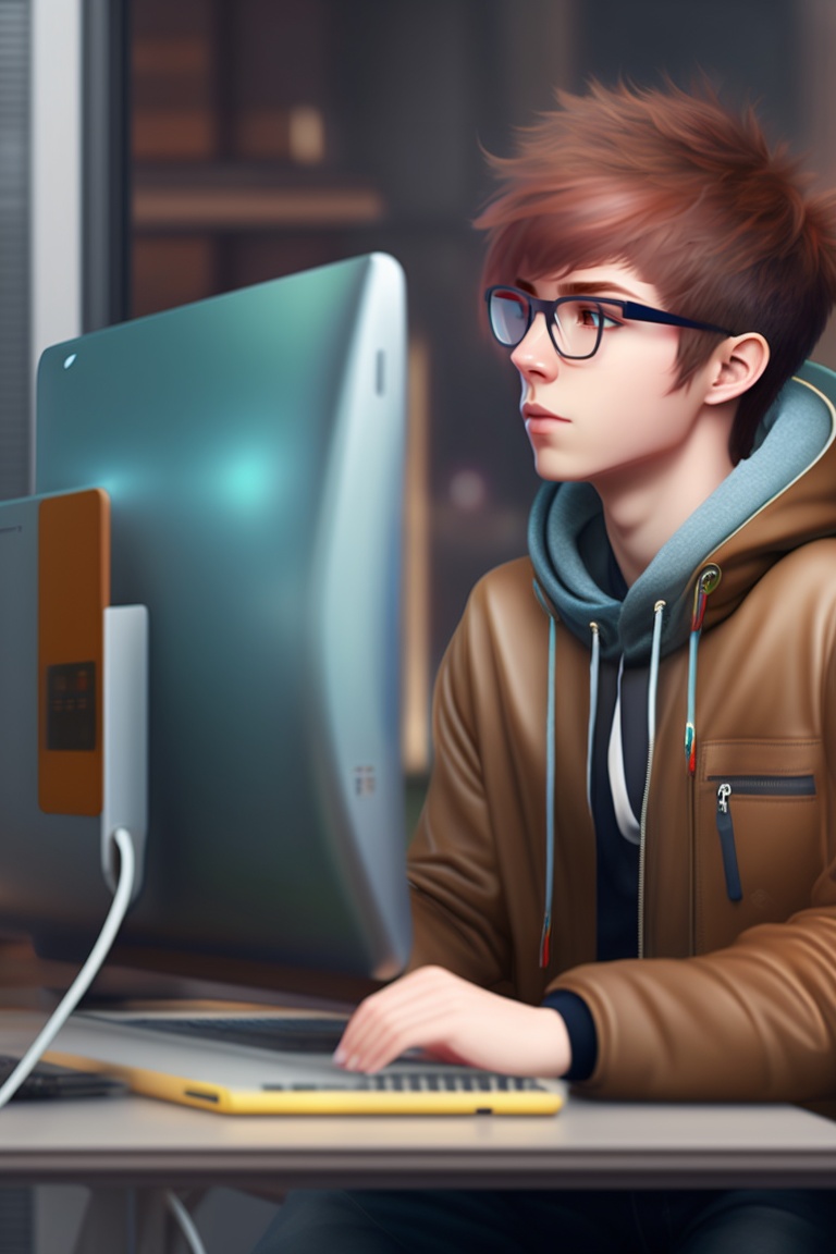 Lexica - White guy, short brown hair, very thin round-ish glasses ...