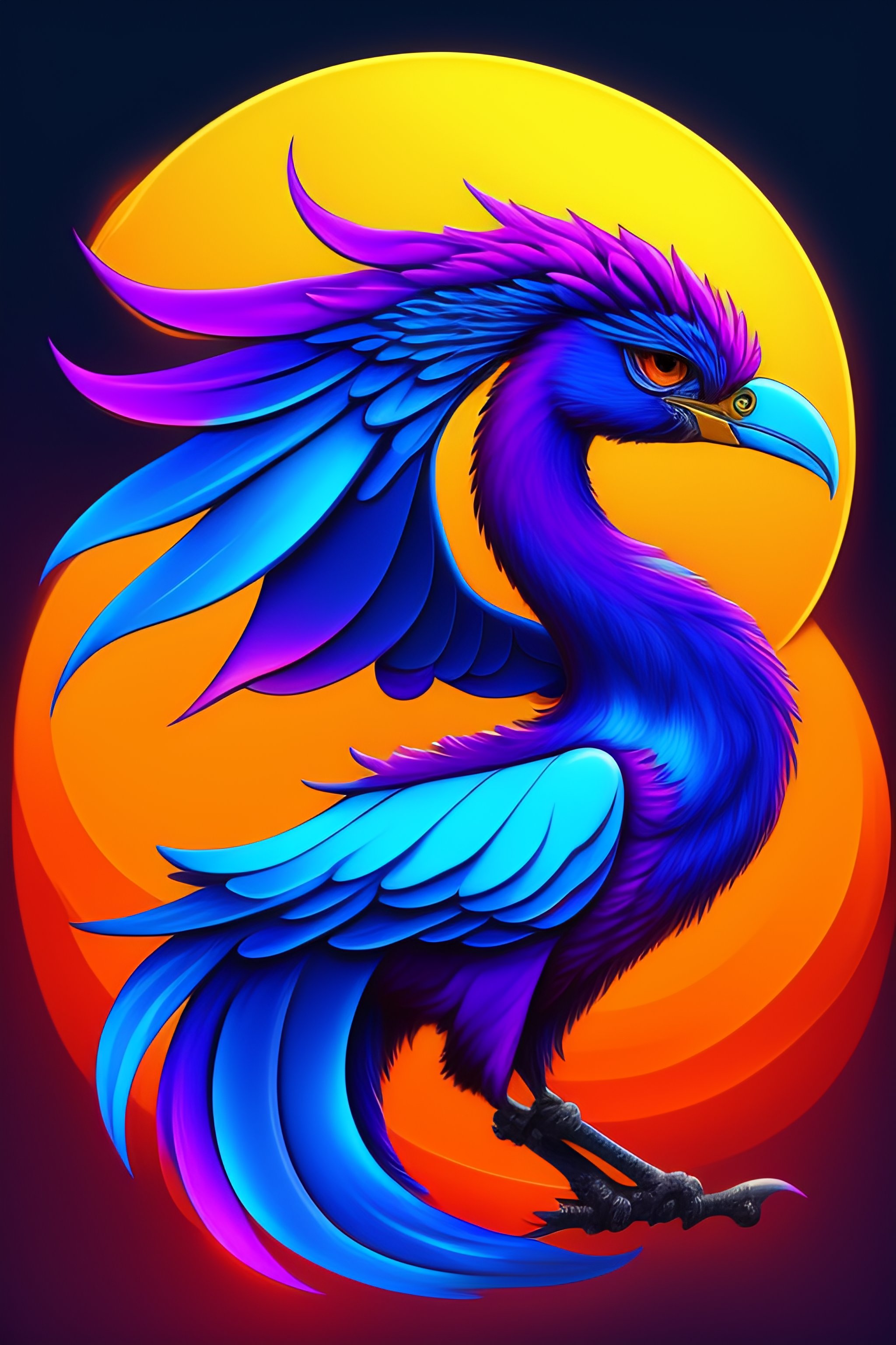 Lexica - A cerulean phoenix, in the style of chibi anime