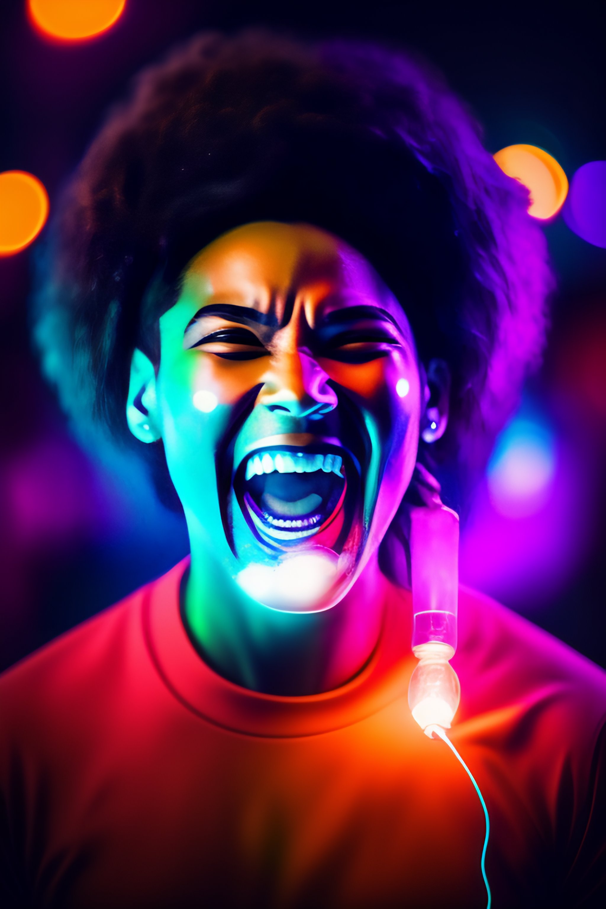 Person Glowing In The Dark