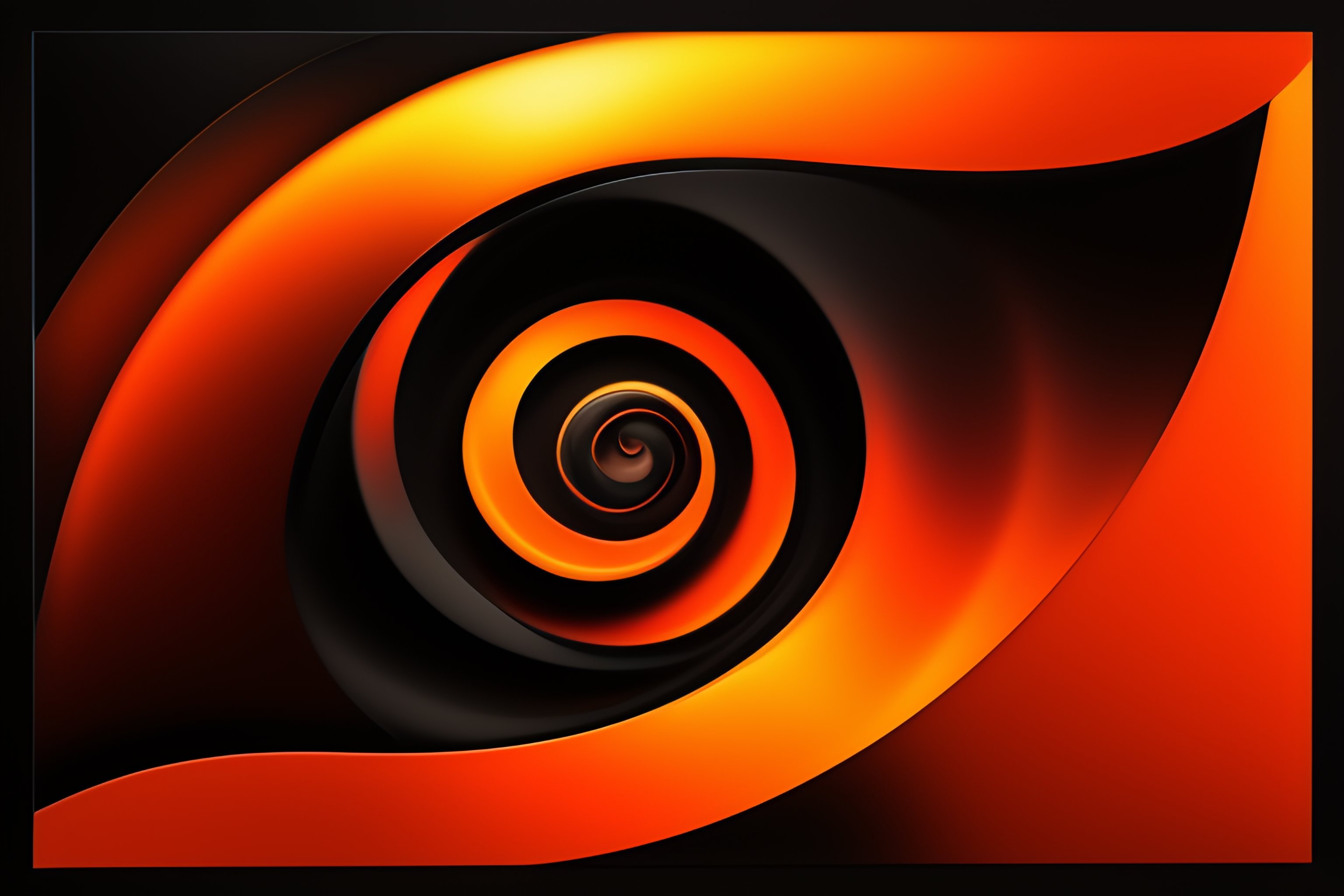Lexica - 7D Abstract black orange design