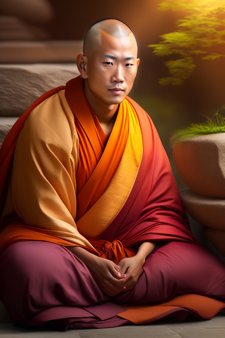 Lexica - "Create an image that portrays the serene and enlightened ...