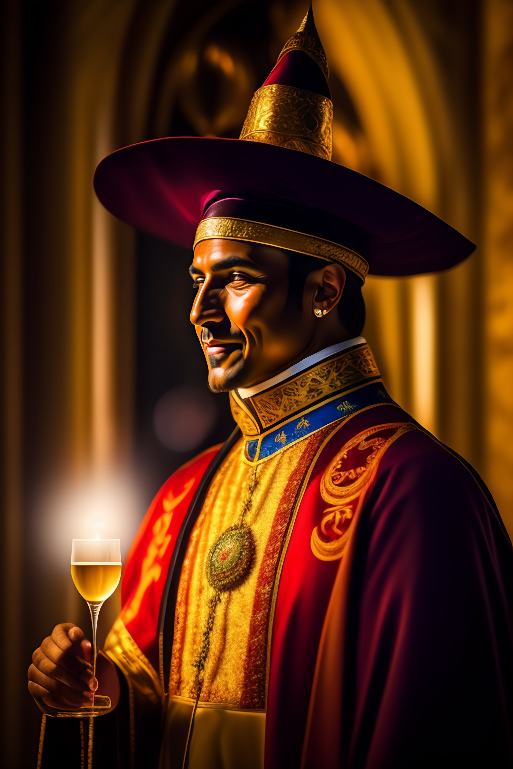 Lexica - Portrait of a man dressed as nazareno from Sevilla celebrating ...