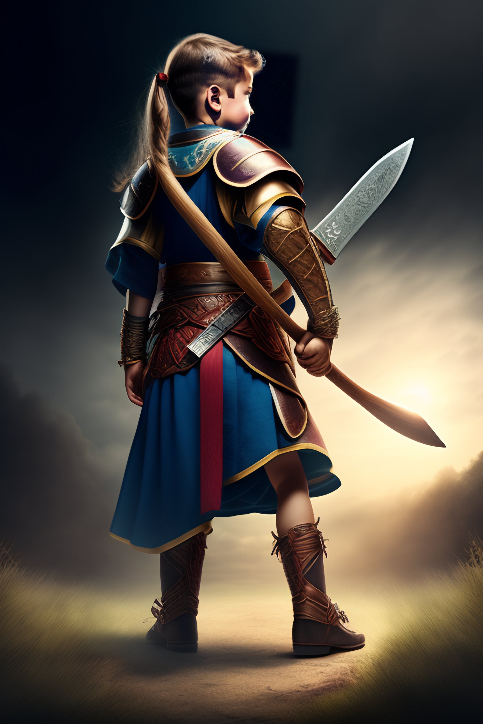 Lexica - Young warrior with a large two-handed axe.