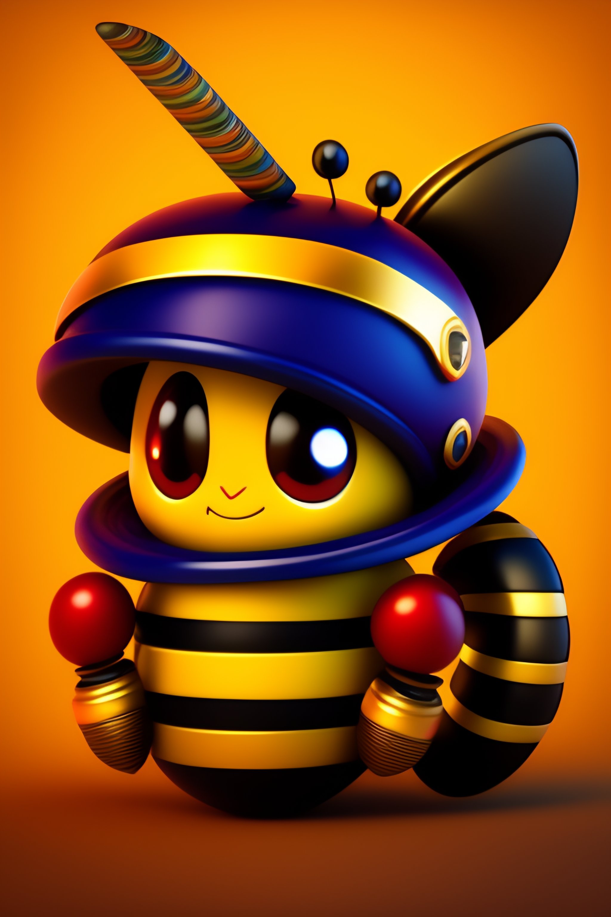 Lexica - Cartoon bee knight looks like Beedrill with a cup of coffee ...