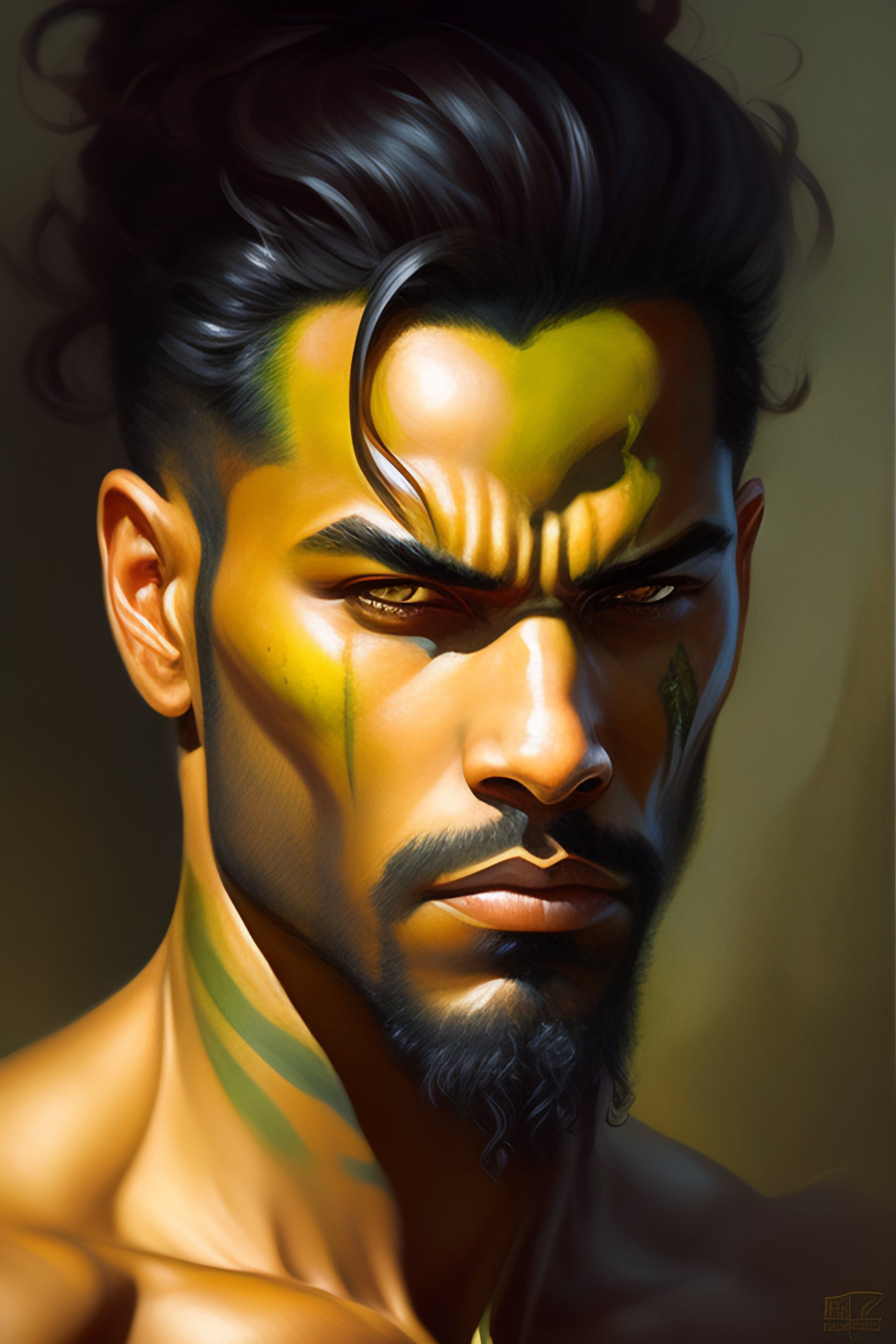 Lexica - Facial portrait. Nurgle, looking at the camera, disgusted ...