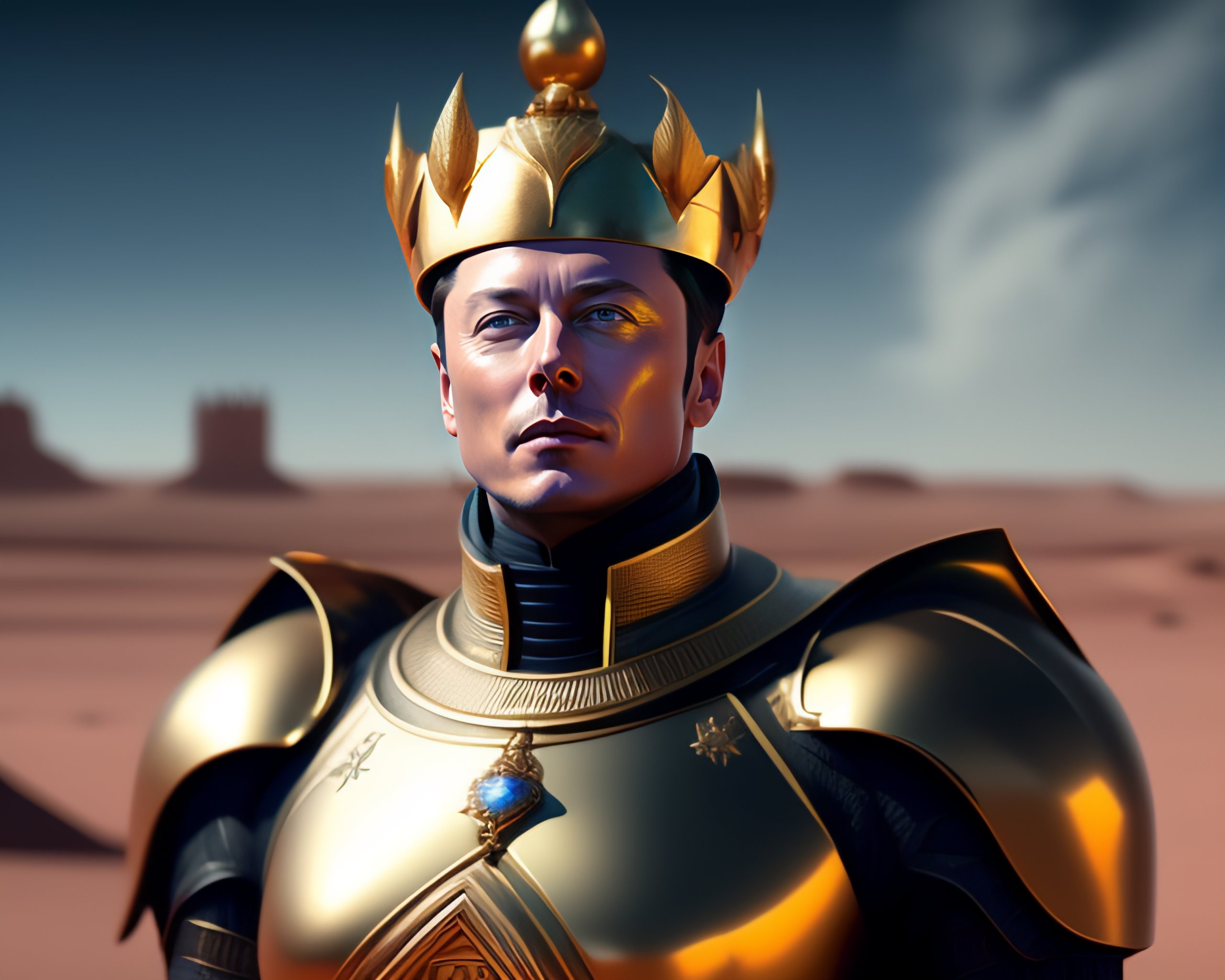 Lexica - Elon musk with robot hands and a pharaoh crown, 8k, fantasy