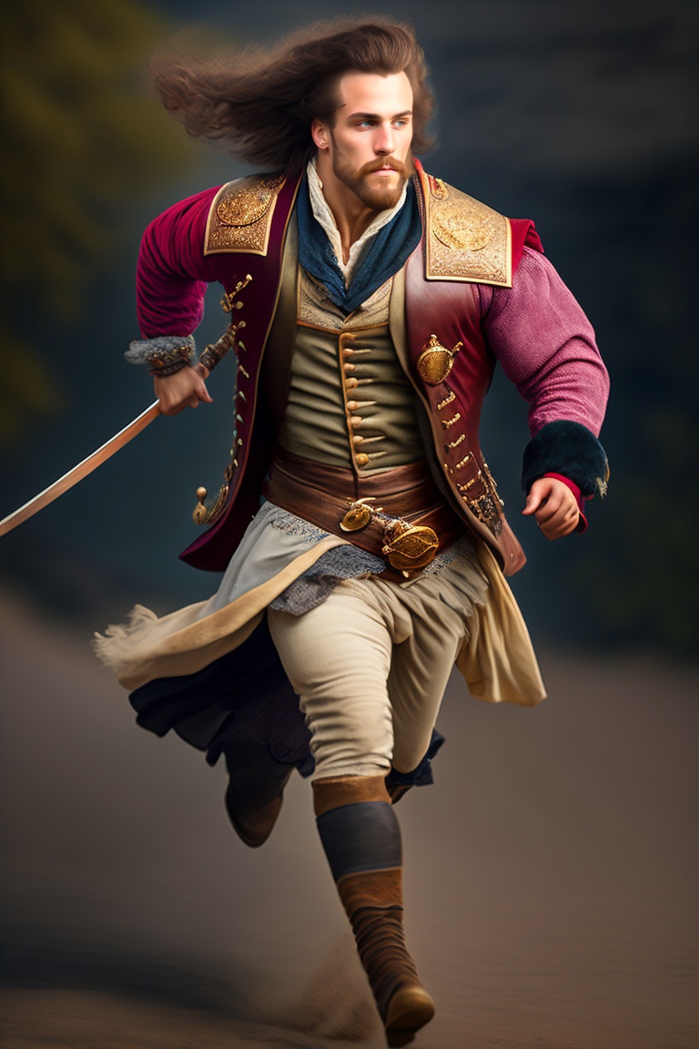 Lexica - 17th century dirt covered pirate running with an embroidered ...