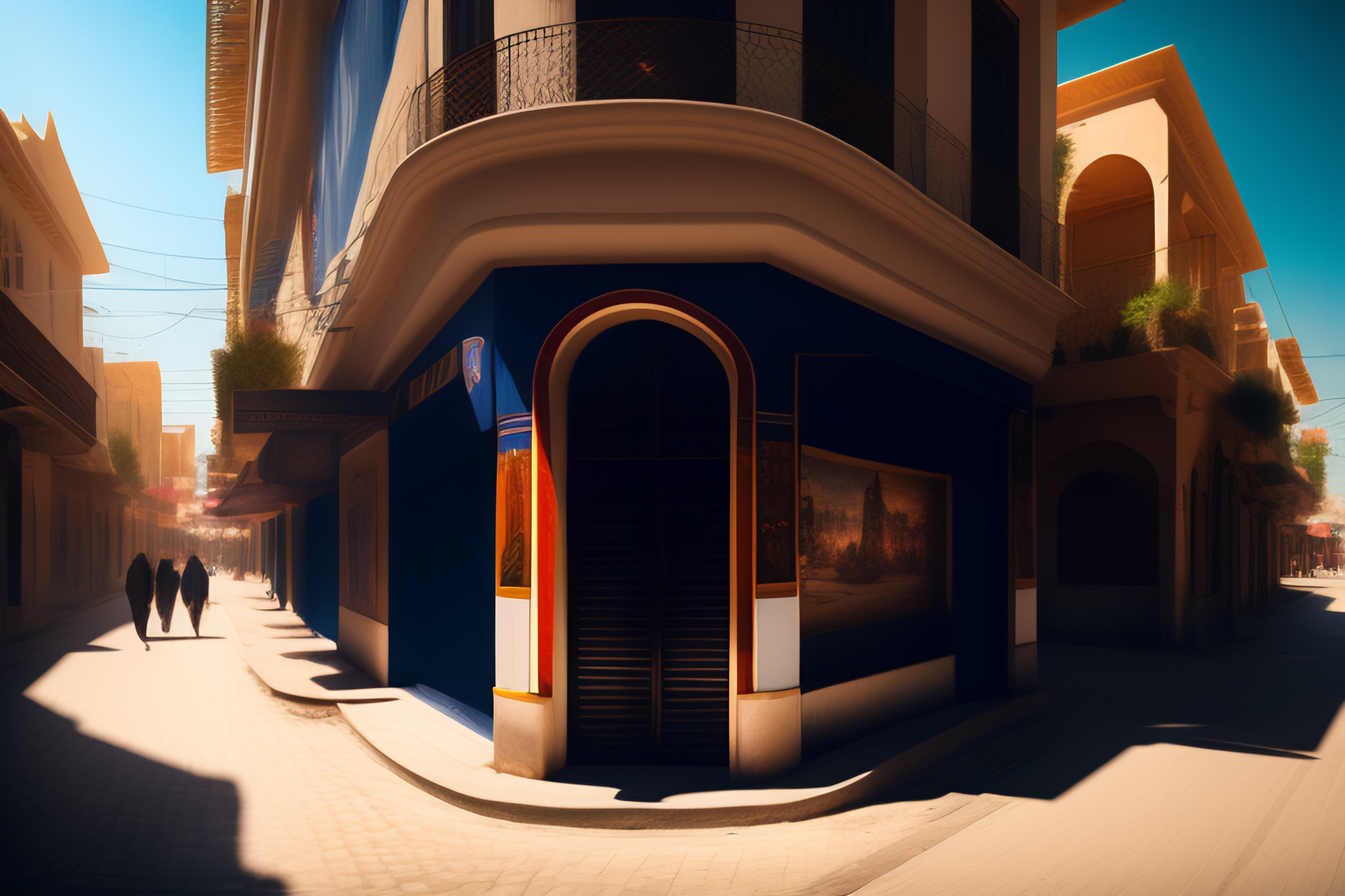 Lexica - "cinematic photograph walking through the streets of Babylon ...